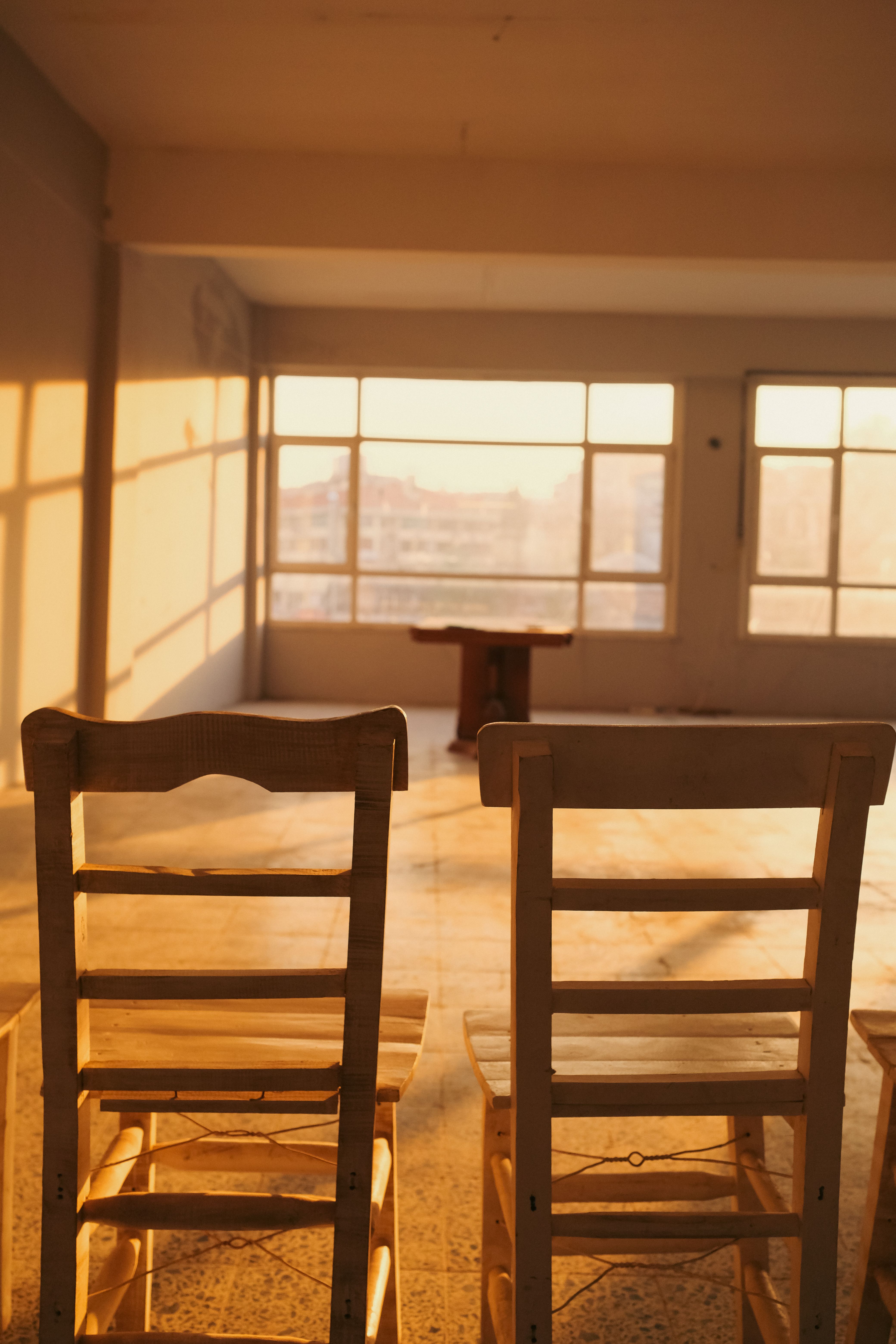 Close-up Shot of Wooden Chairs · Free Stock Photo