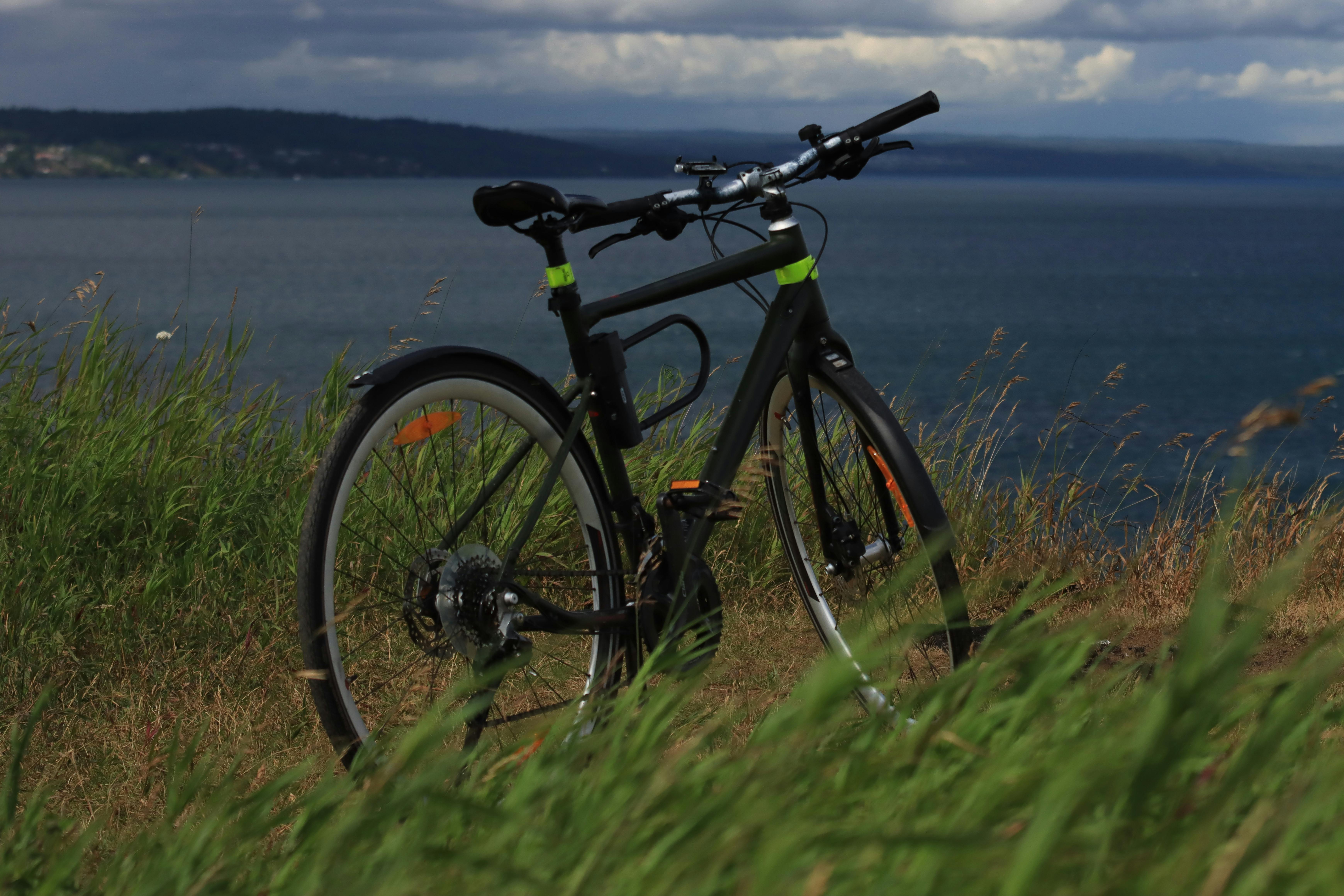 Photo of a Black Bicycle on the Grass · Free Stock Photo