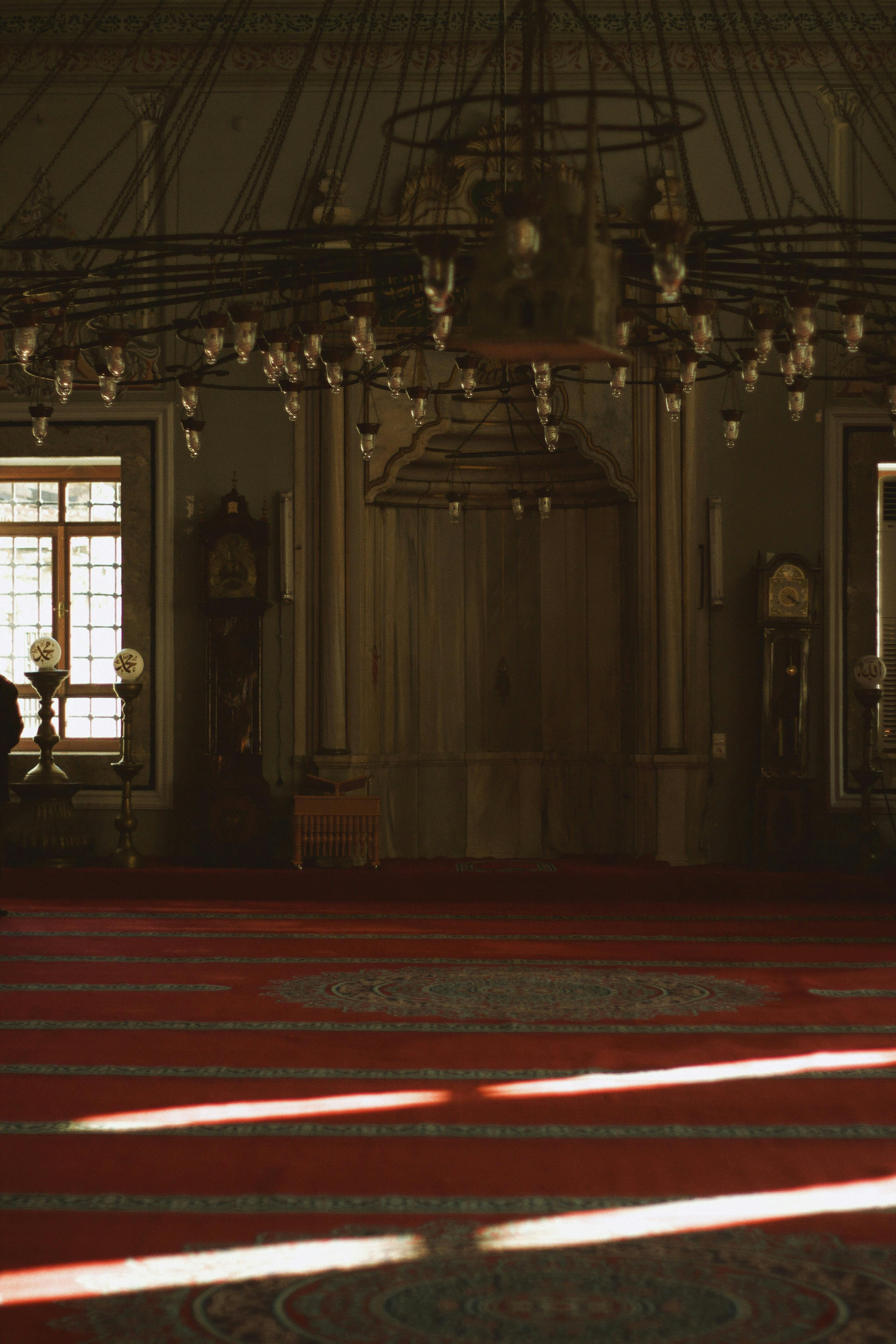 Prayer Sitting on Floor in Mosque · Free Stock Photo