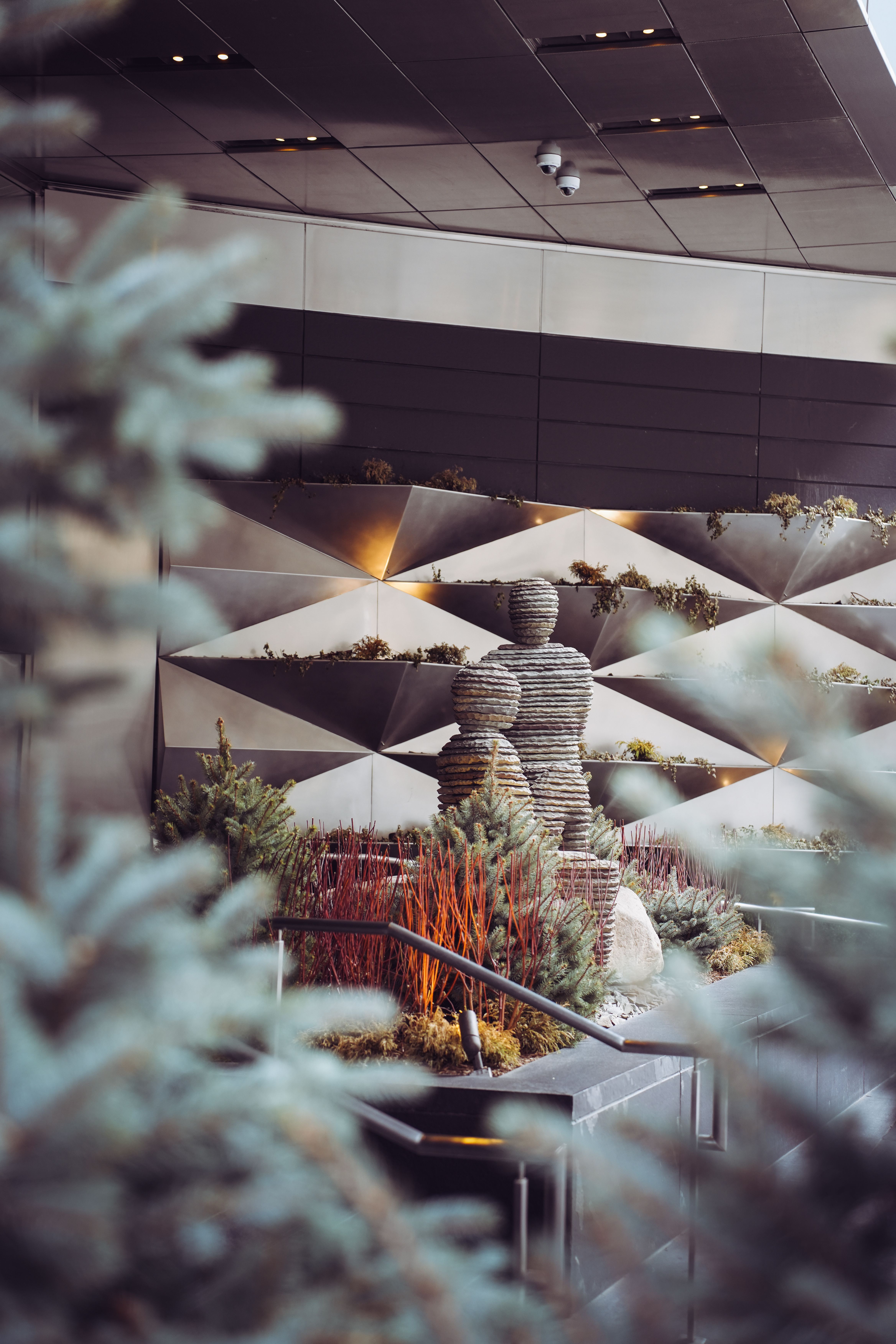 Modern Sculpture in front of Entrance · Free Stock Photo