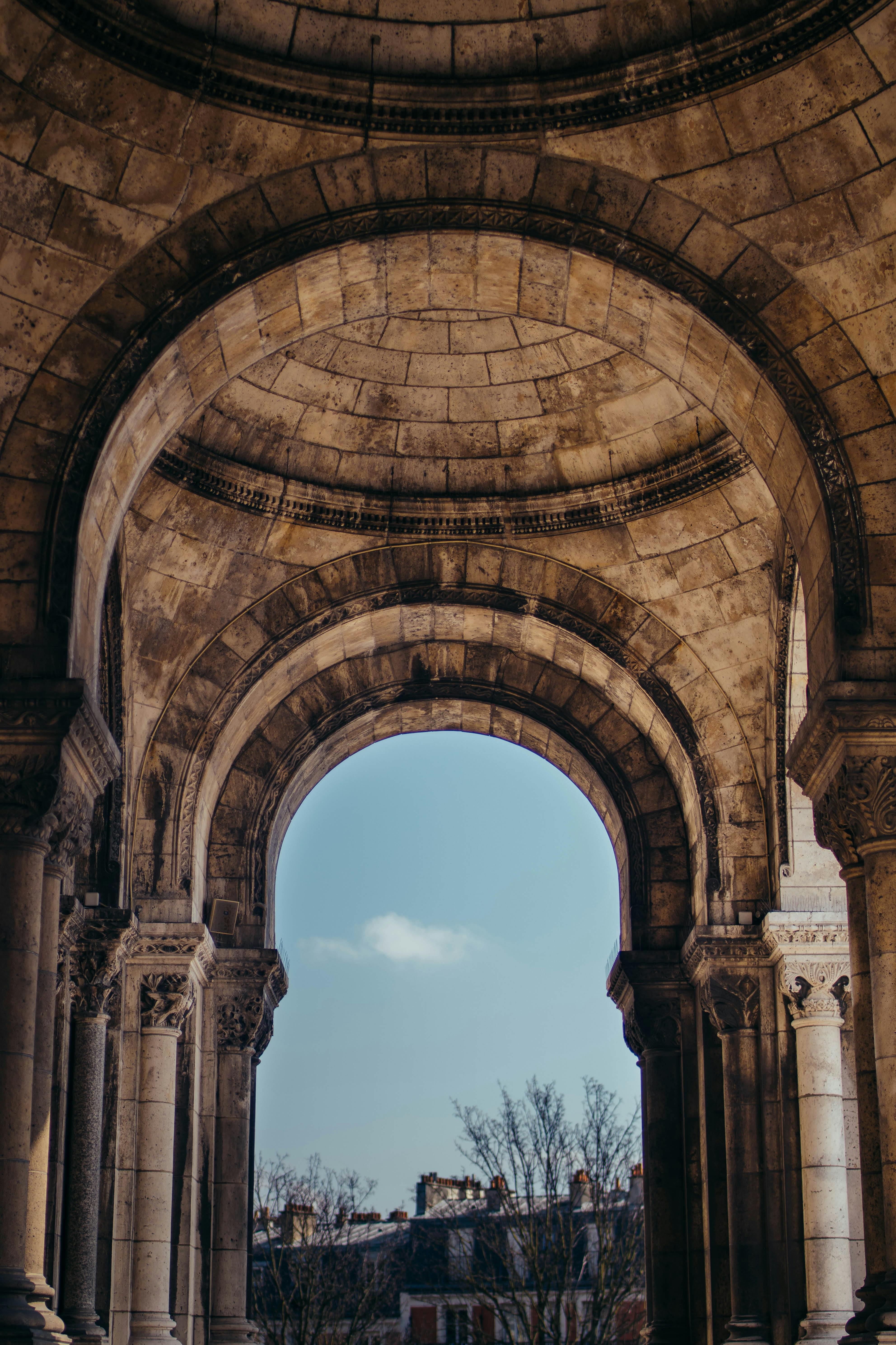 Gothic Architecture Arched Hallway · Free Stock Photo