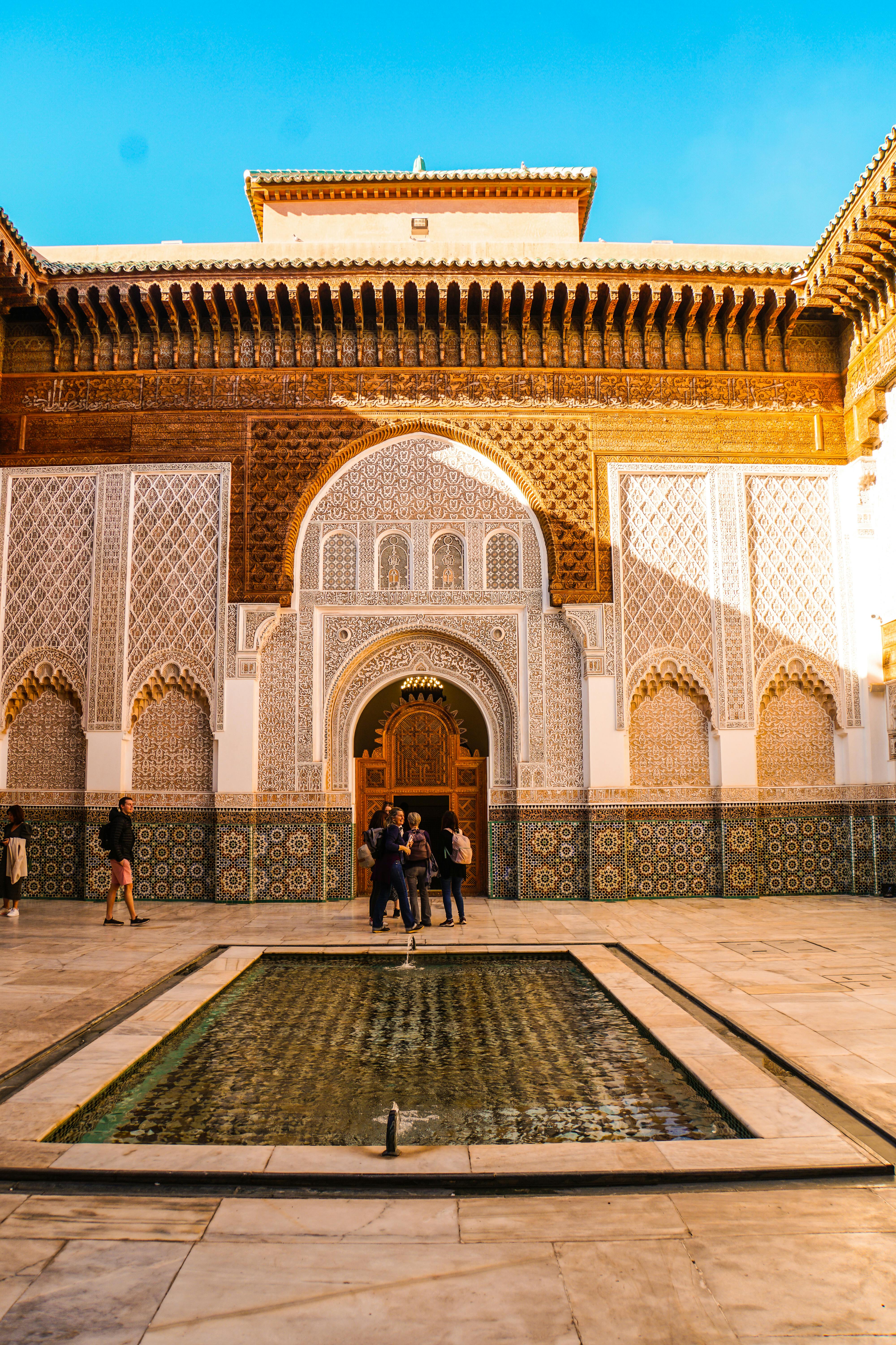 Decorative Moroccan Gate of a Madrasa · Free Stock Photo
