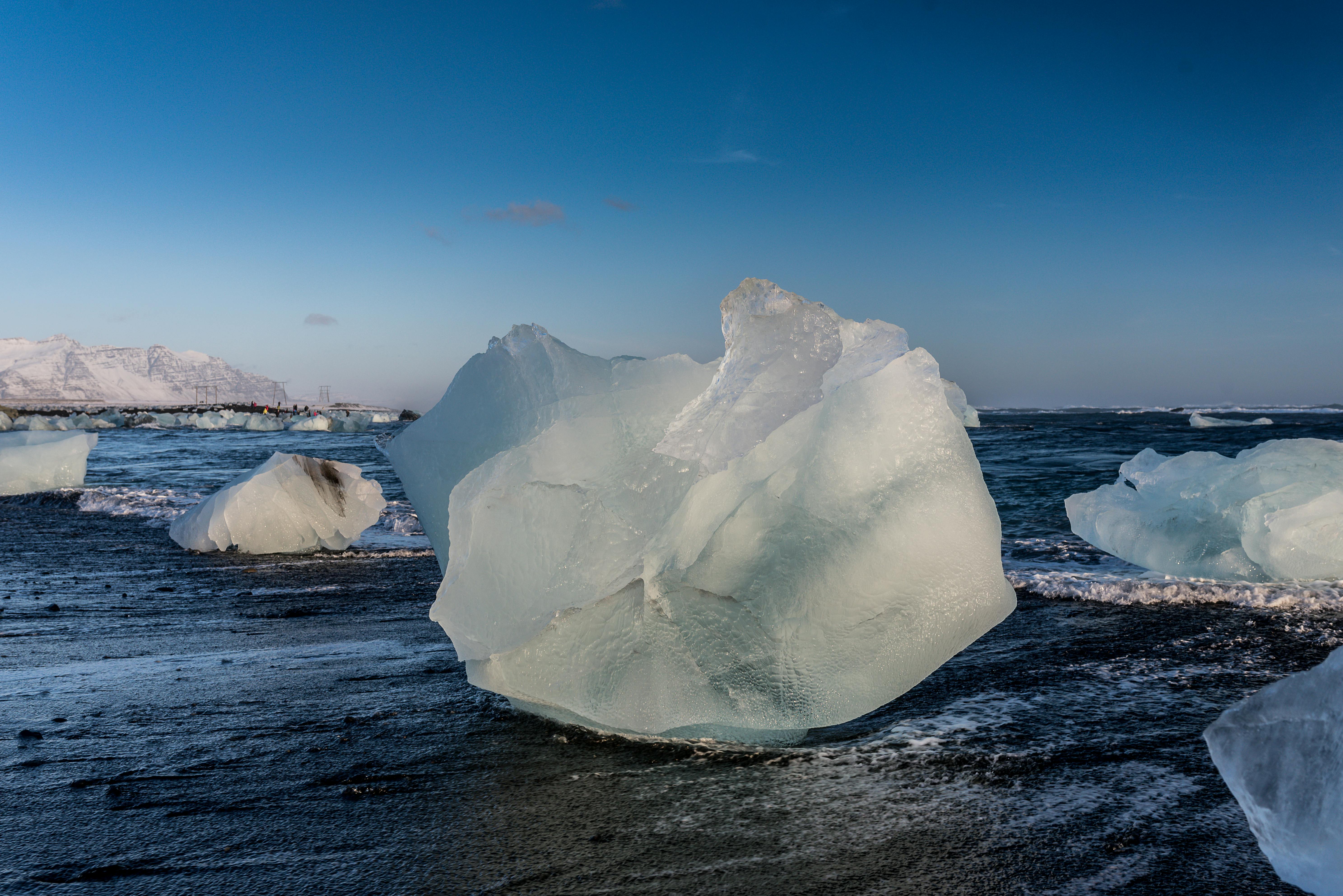 Ice Chunk on Beach · Free Stock Photo
