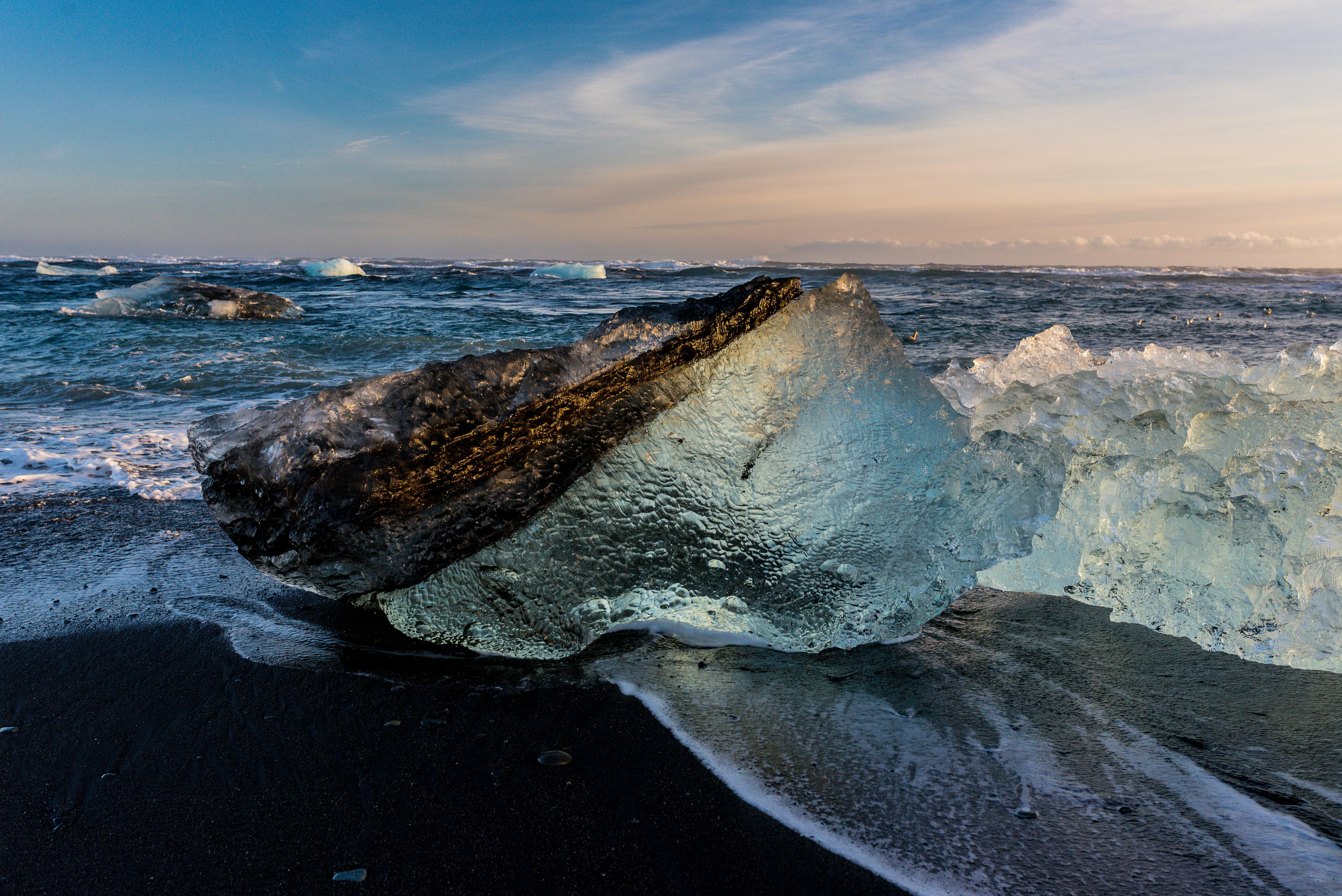 A Block of Ice on the Beach · Free Stock Photo
