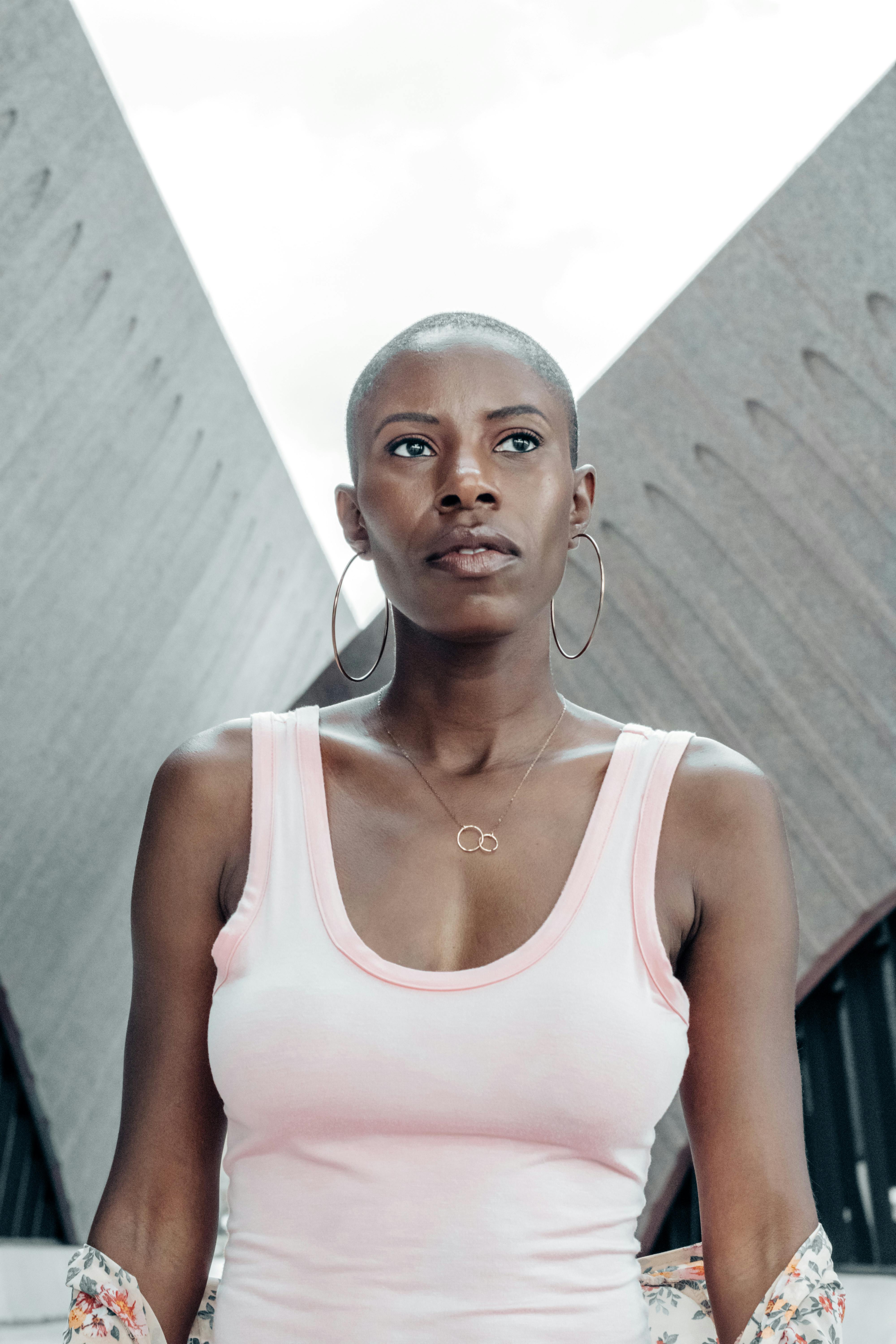 Portrait of Bald Model · Free Stock Photo