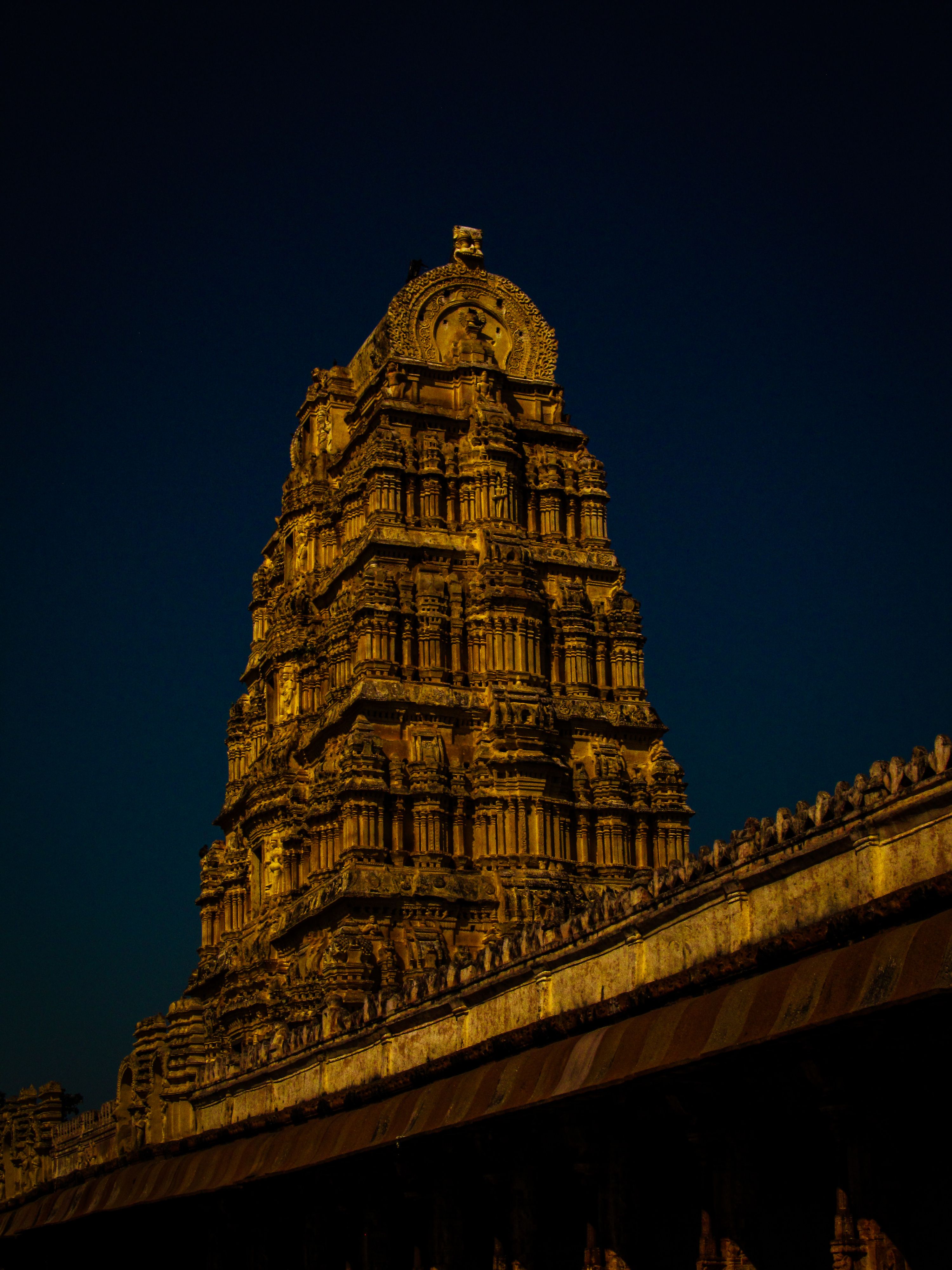 Brown Concrete Temple During Night Time · Free Stock Photo