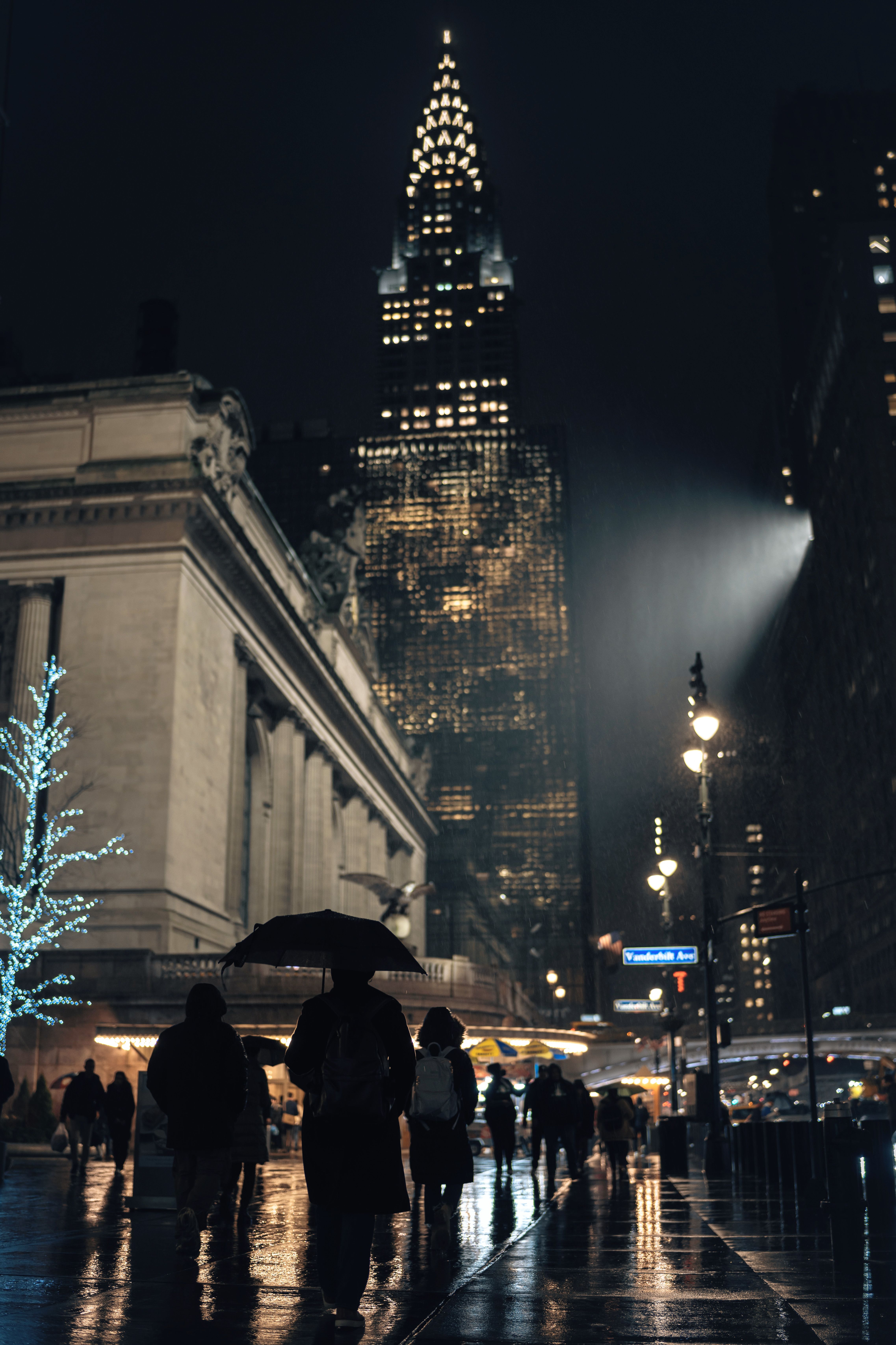 People Walking on City Street during Nighttime · Free Stock Photo