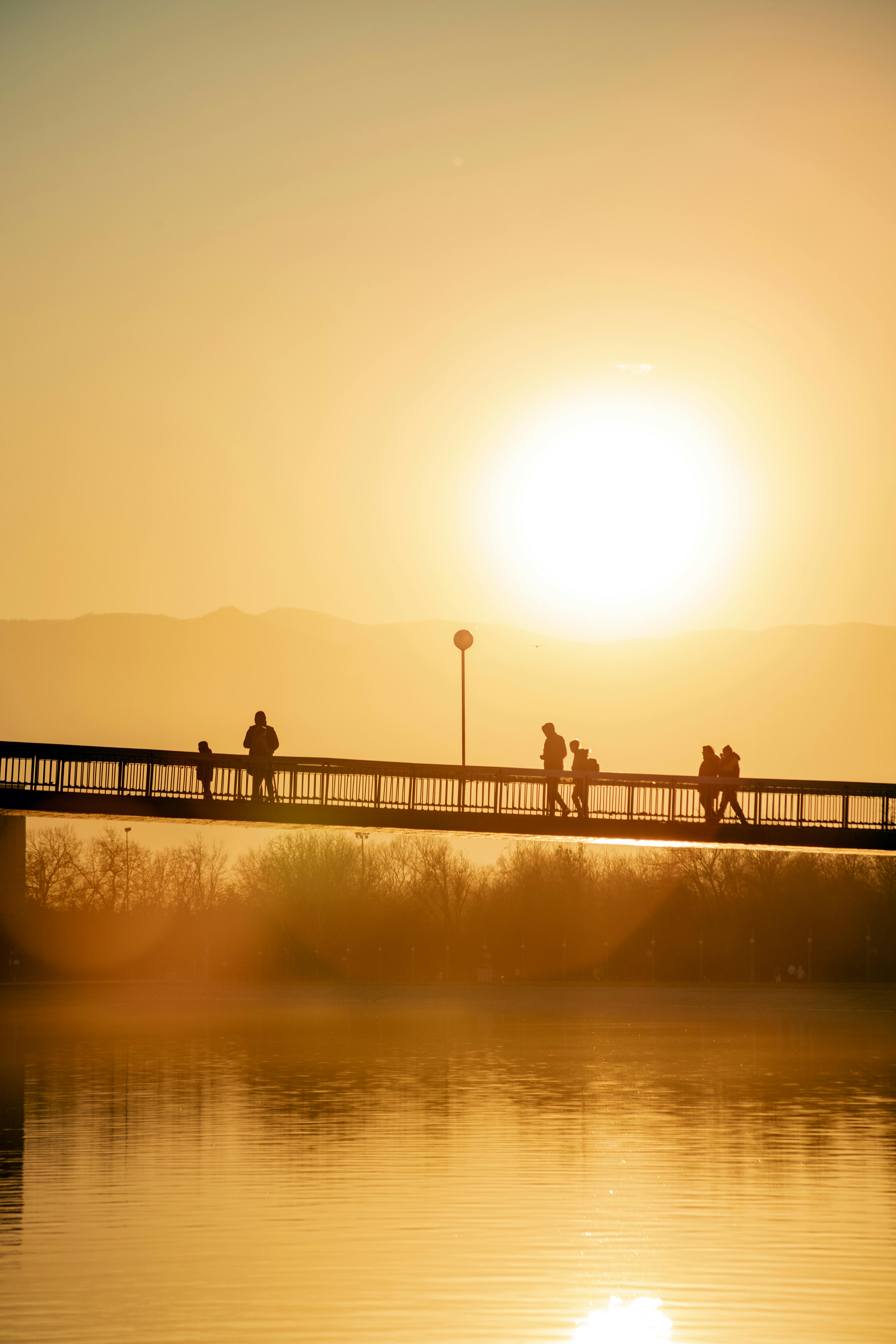 Silhouette of Person Raising His Hands Together · Free Stock Photo
