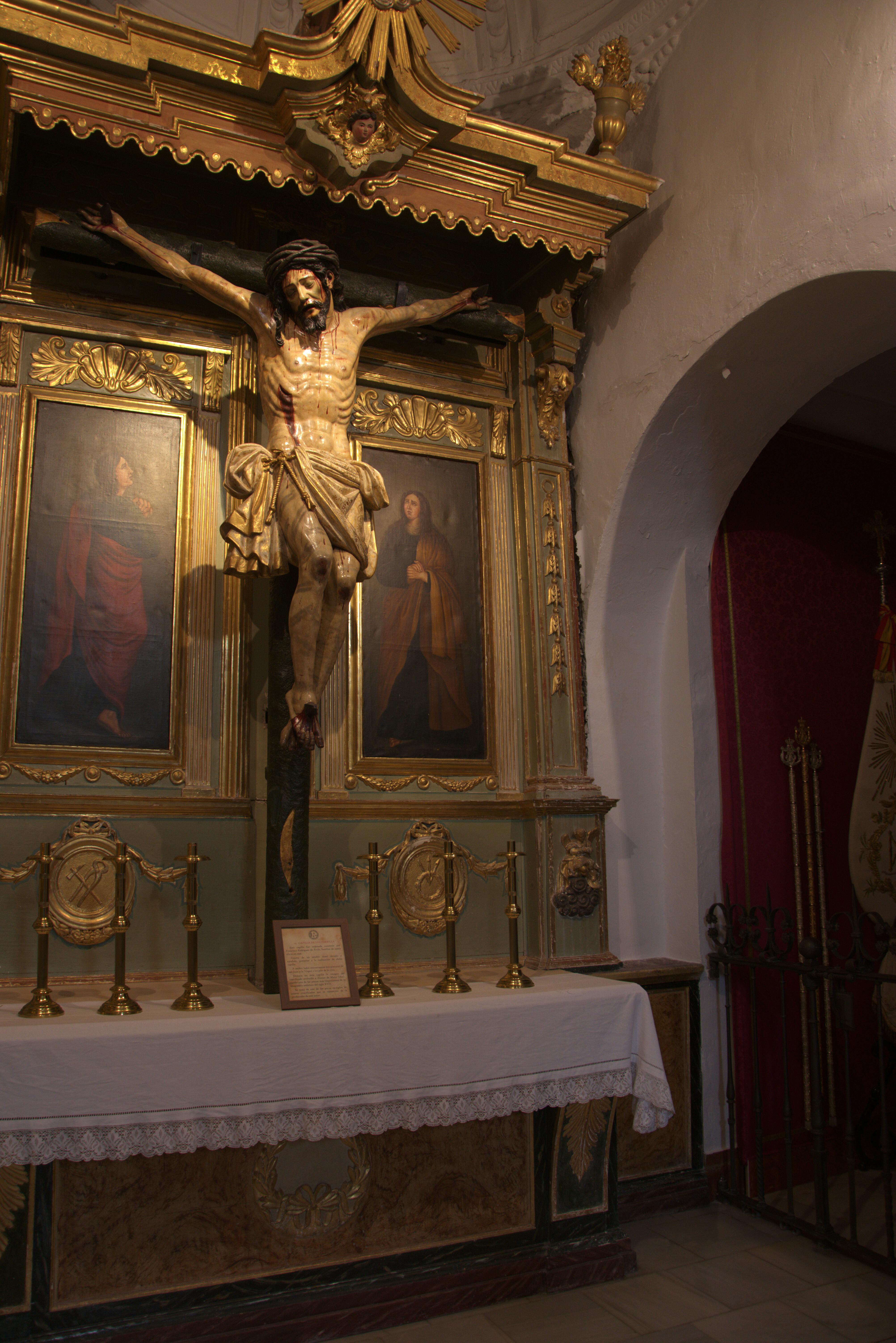 Jesus on Cross above Communion Table in Church · Free Stock Photo