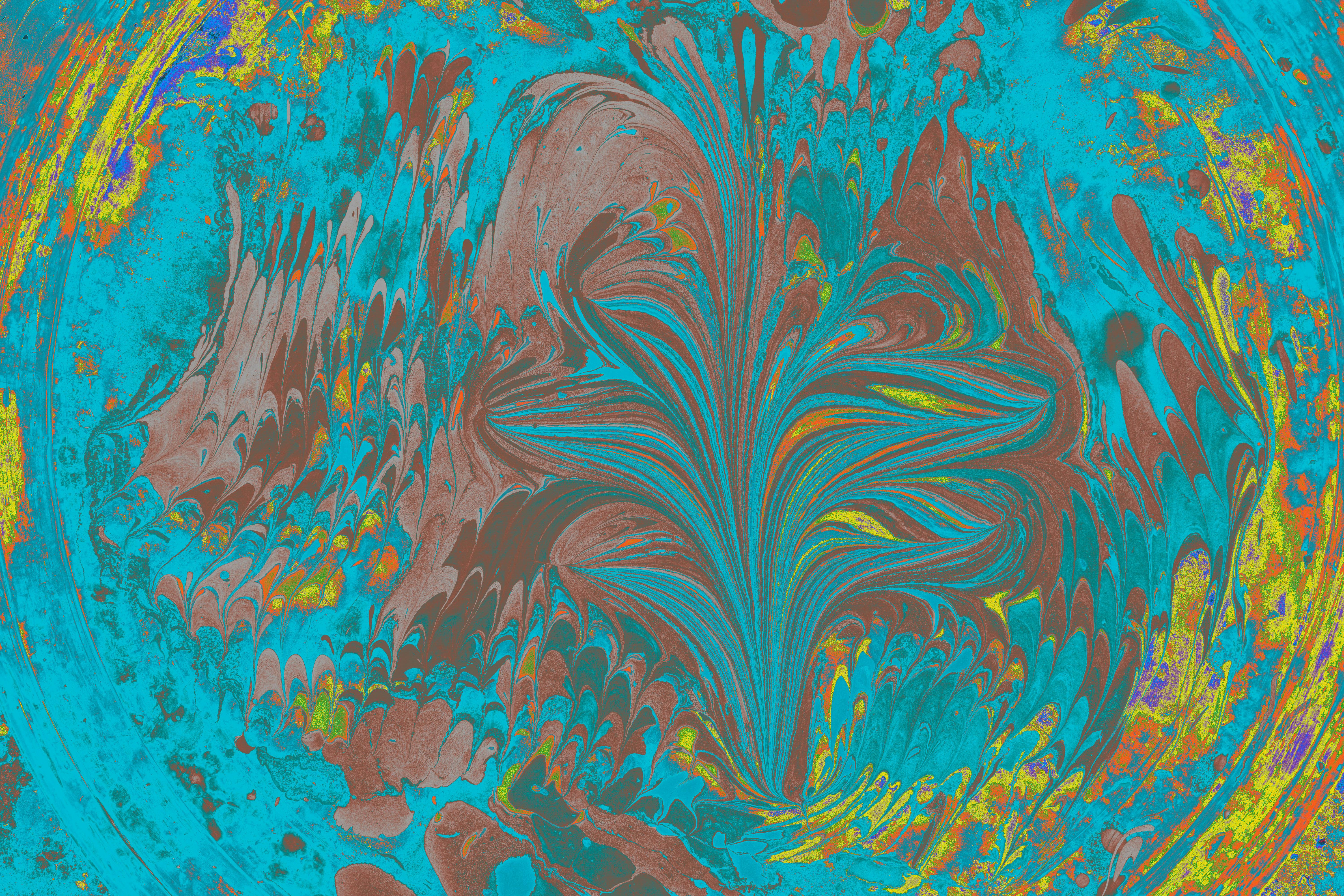 A colorful abstract painting with a swirl pattern · Free Stock Photo