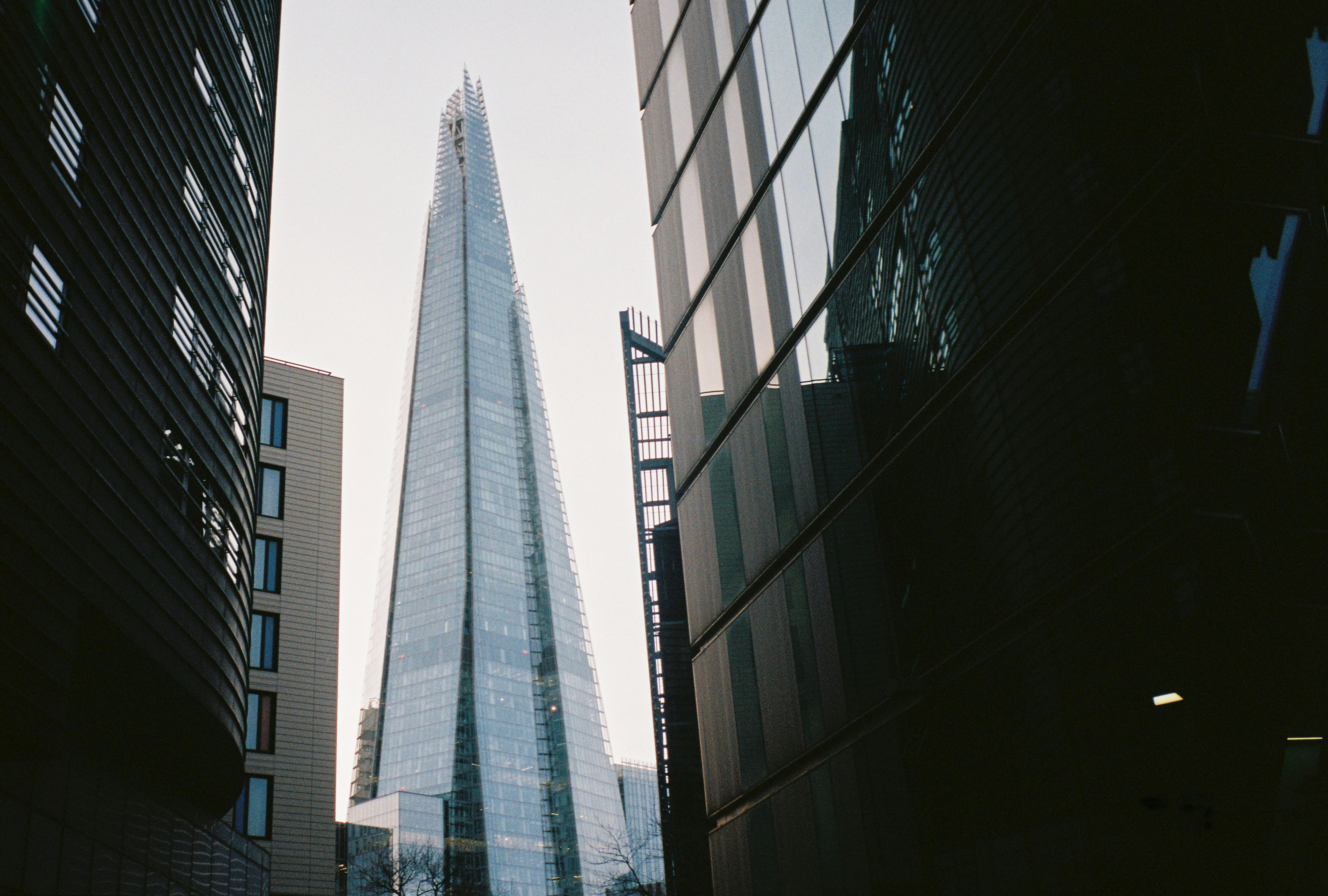 Back View of Man Looking Up at a Skyscraper · Free Stock Photo