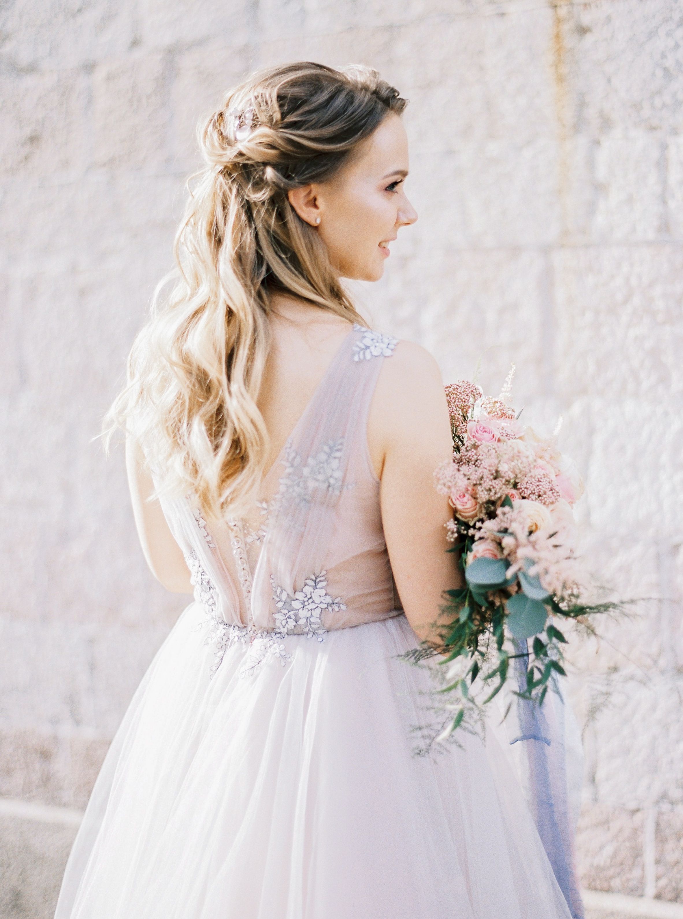 Bride in Wedding Dress Posing near Old Tree in Forest · Free Stock Photo