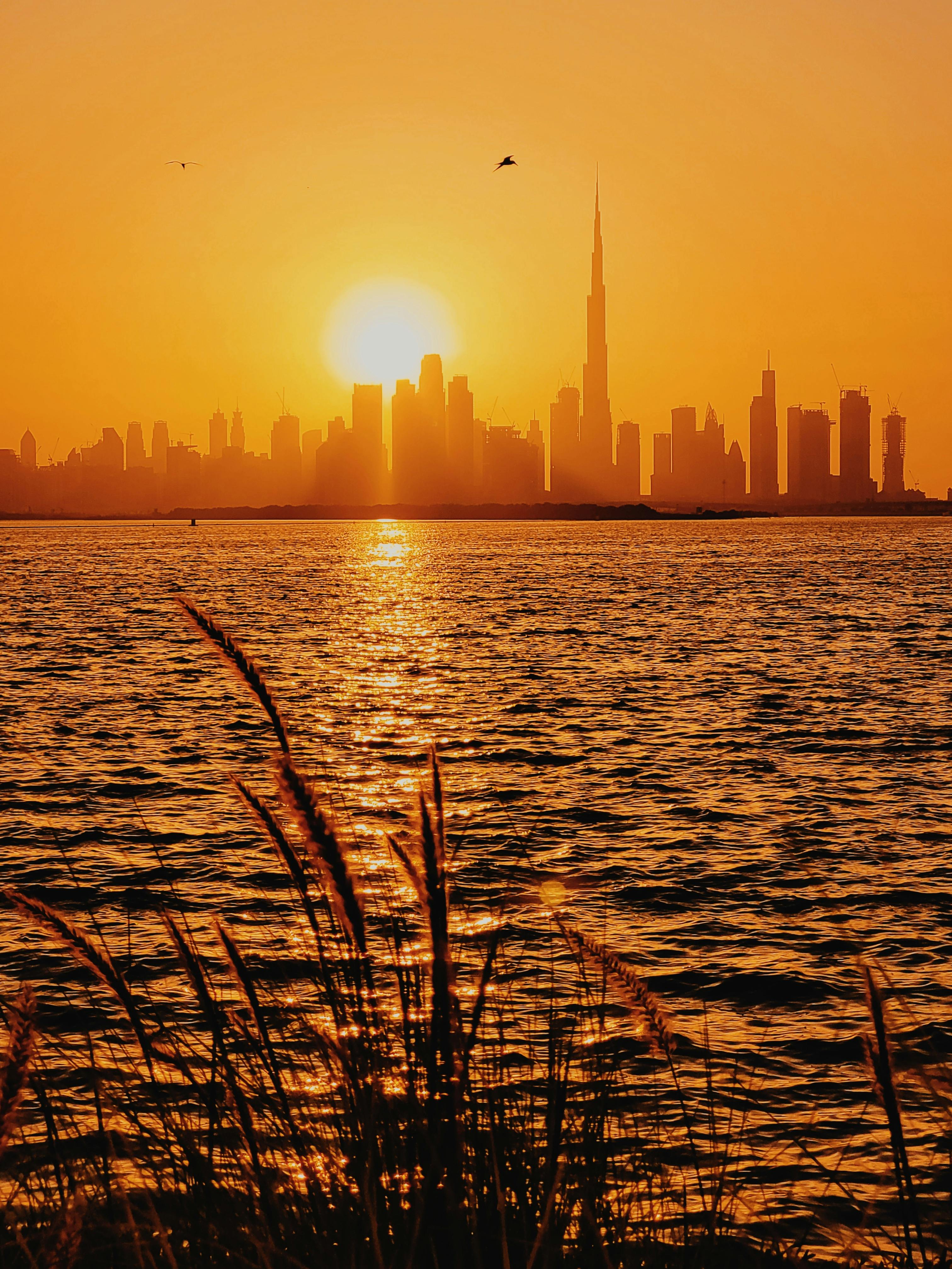 Sunset over Dubai Skyline · Free Stock Photo