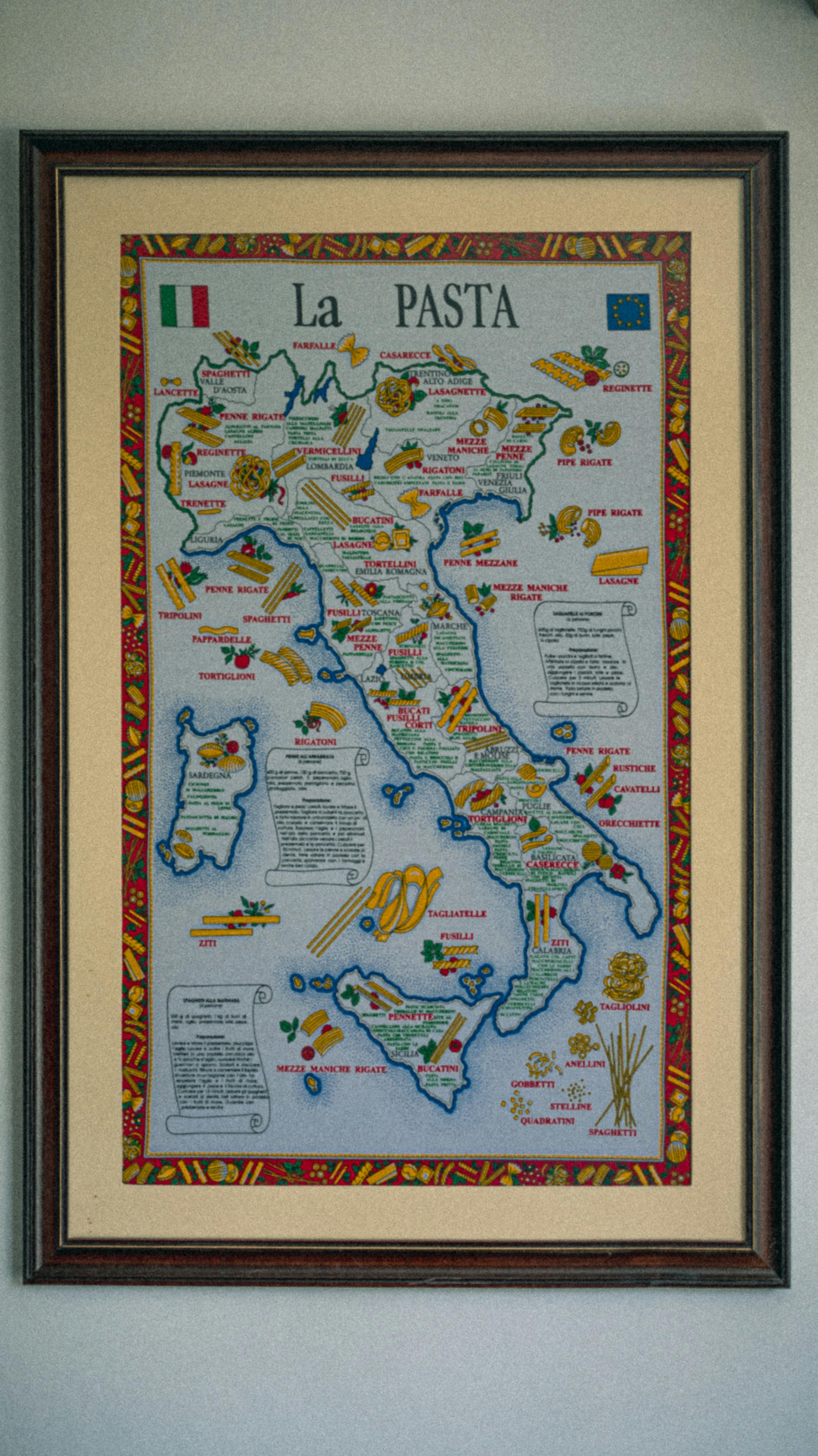 A framed map of italy with the words italy · Free Stock Photo