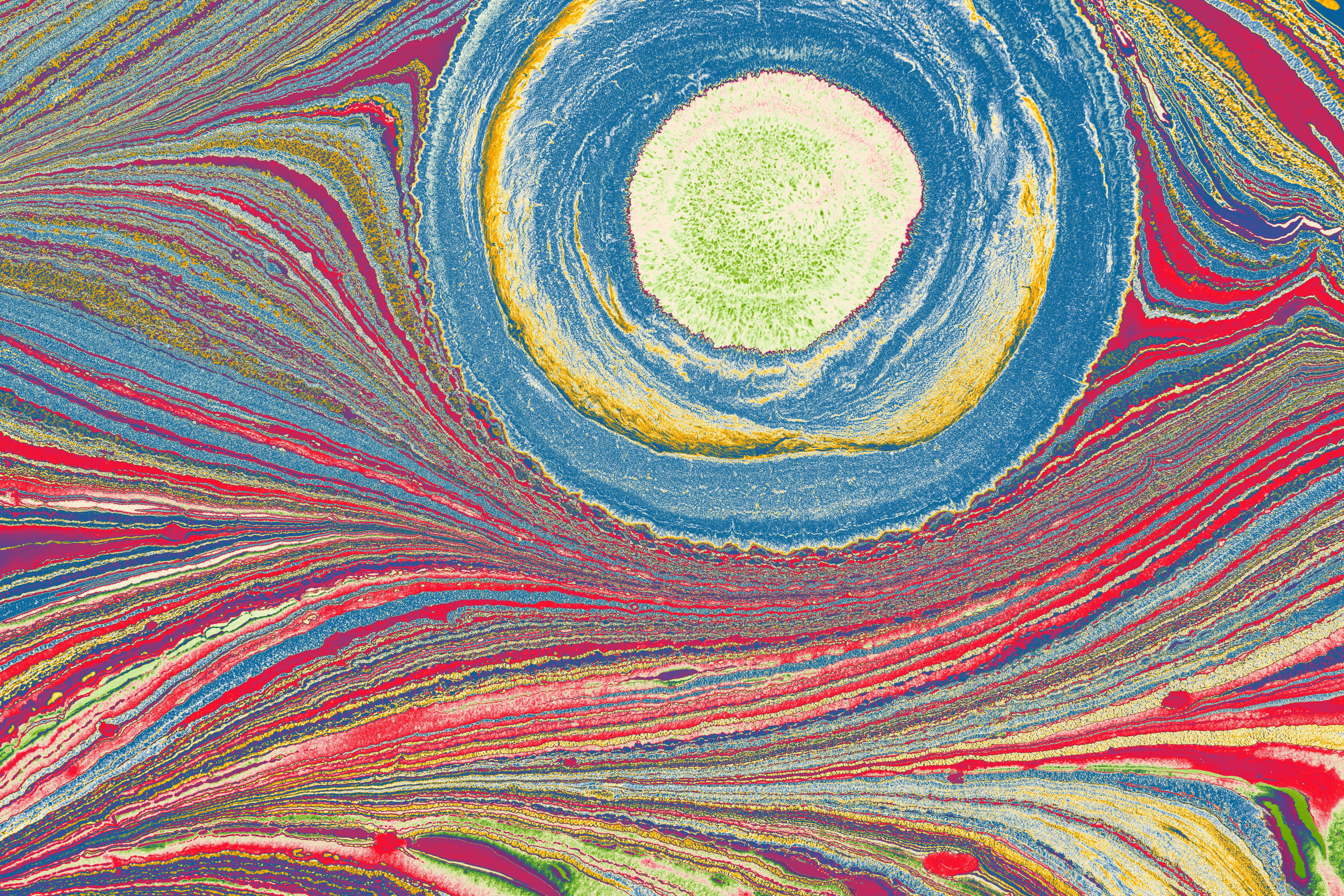 A painting with a colorful swirl pattern · Free Stock Photo