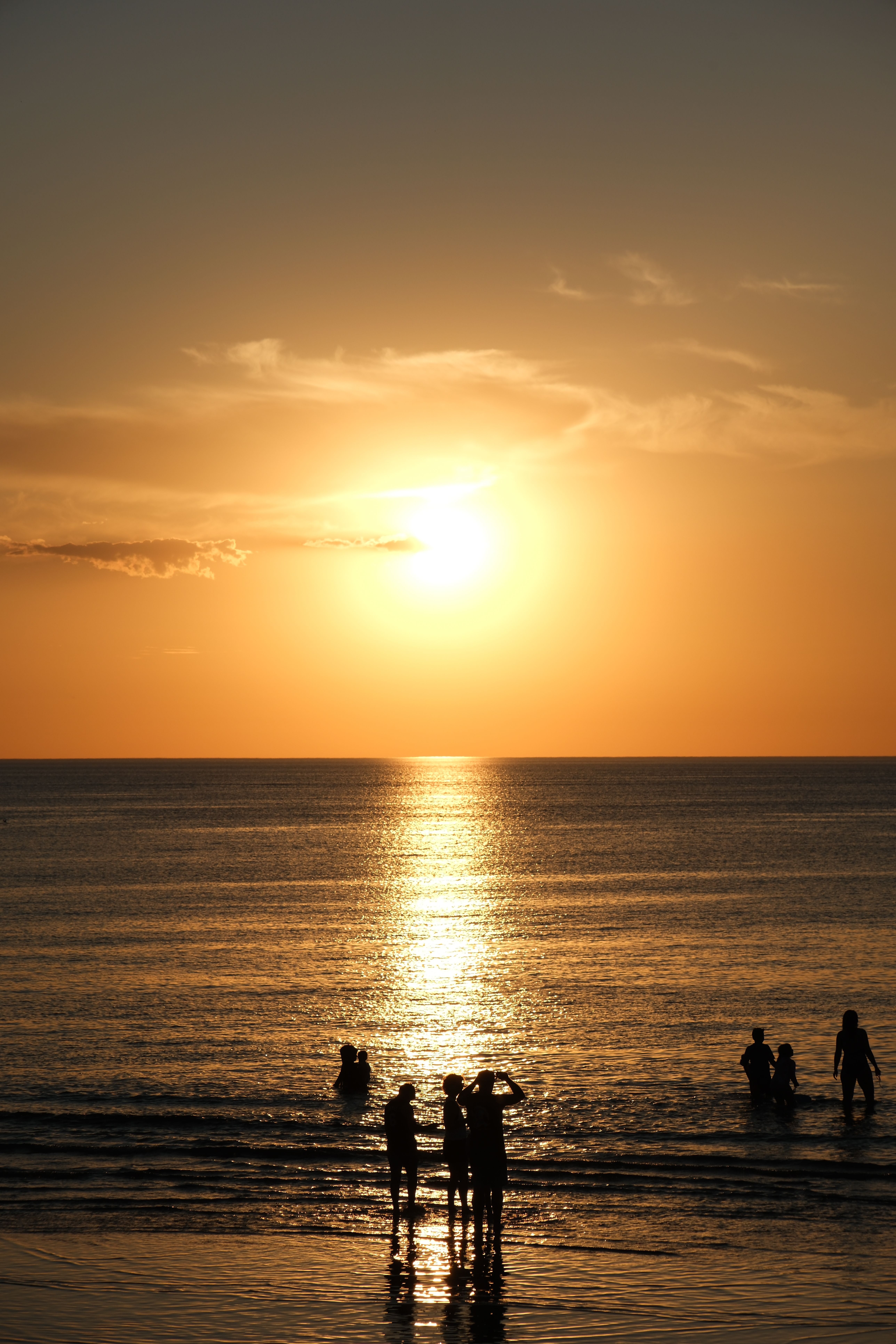 People on the Beach During Sunset · Free Stock Photo