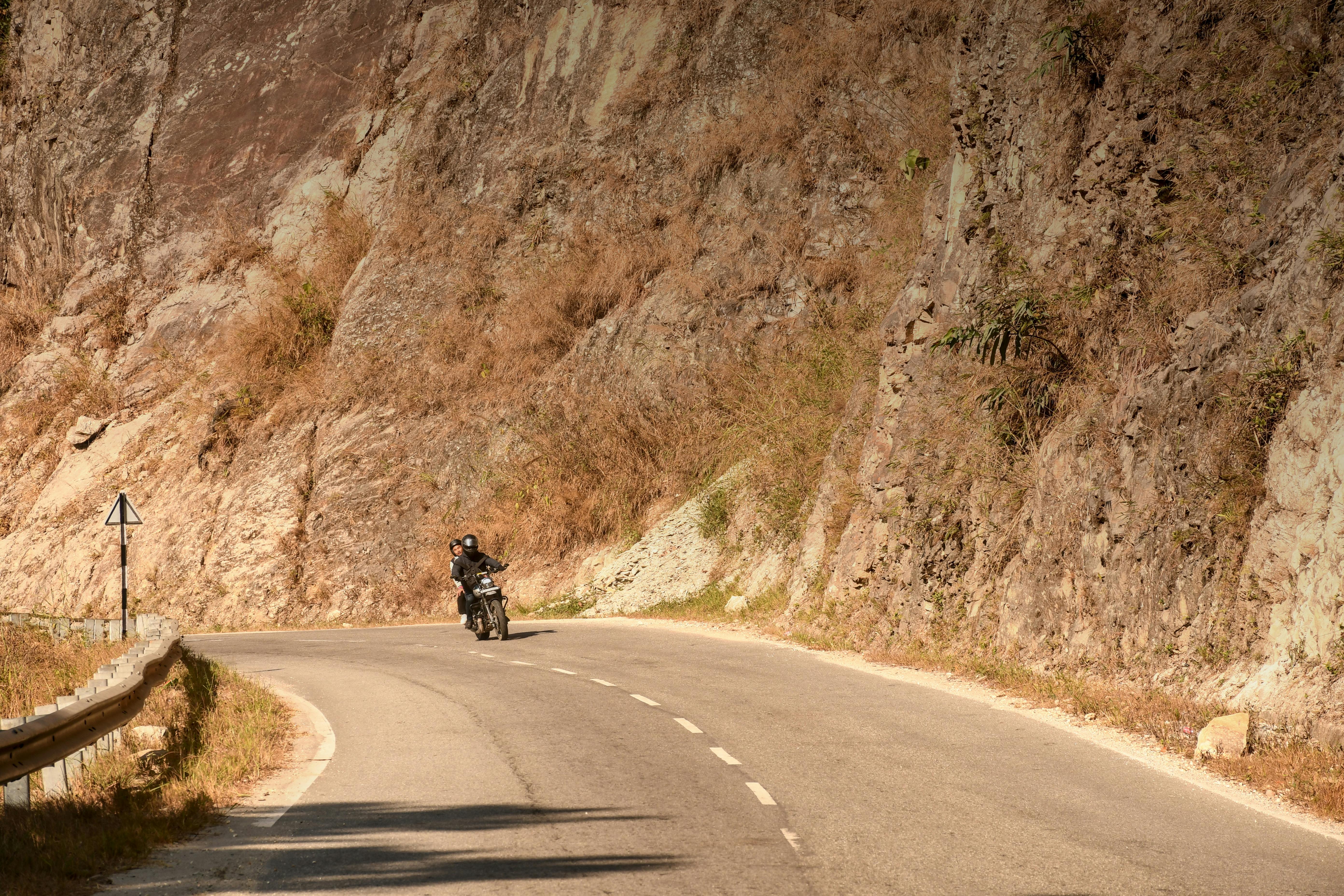 Biker on Road · Free Stock Photo