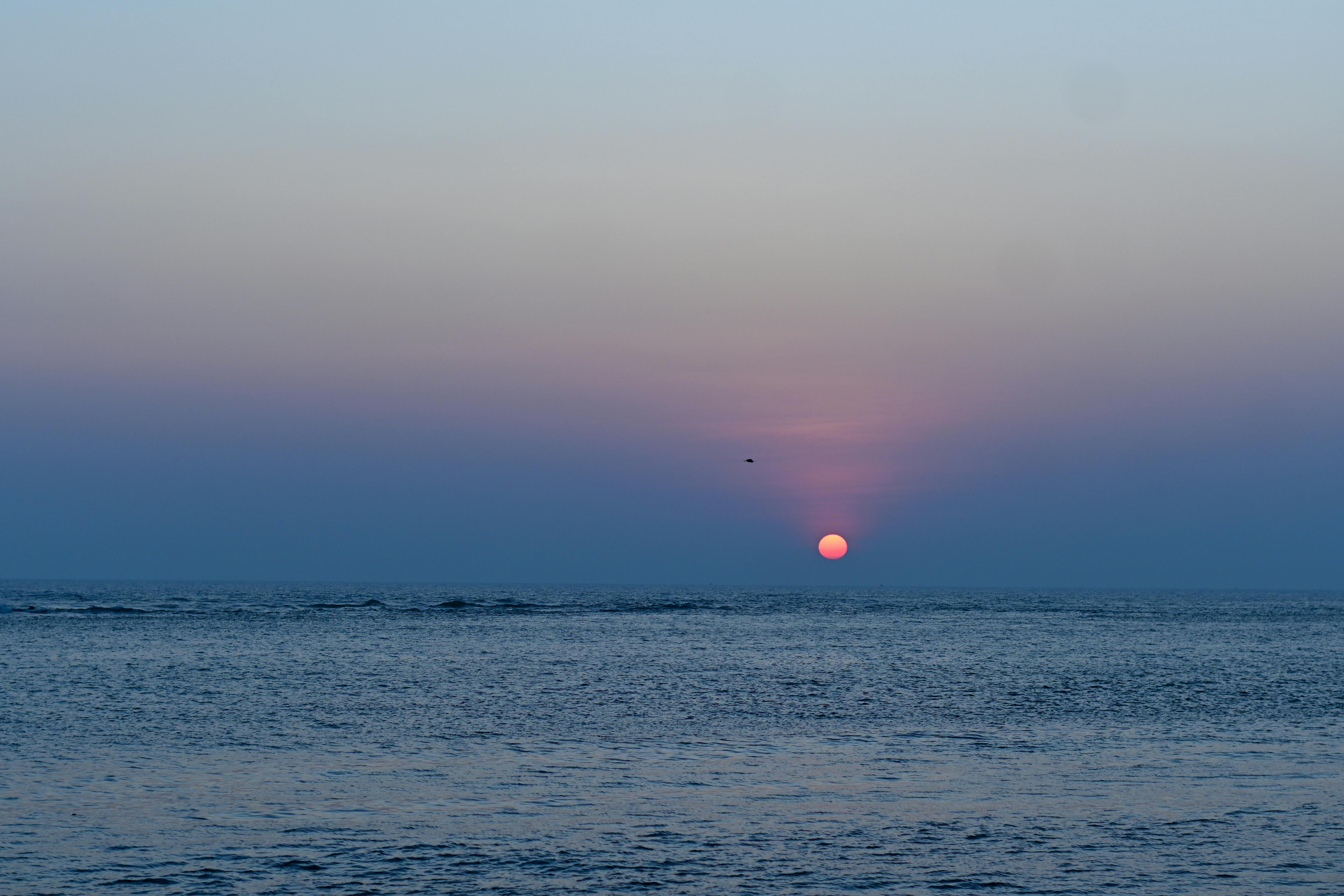 Sunset over Sea near Shore · Free Stock Photo