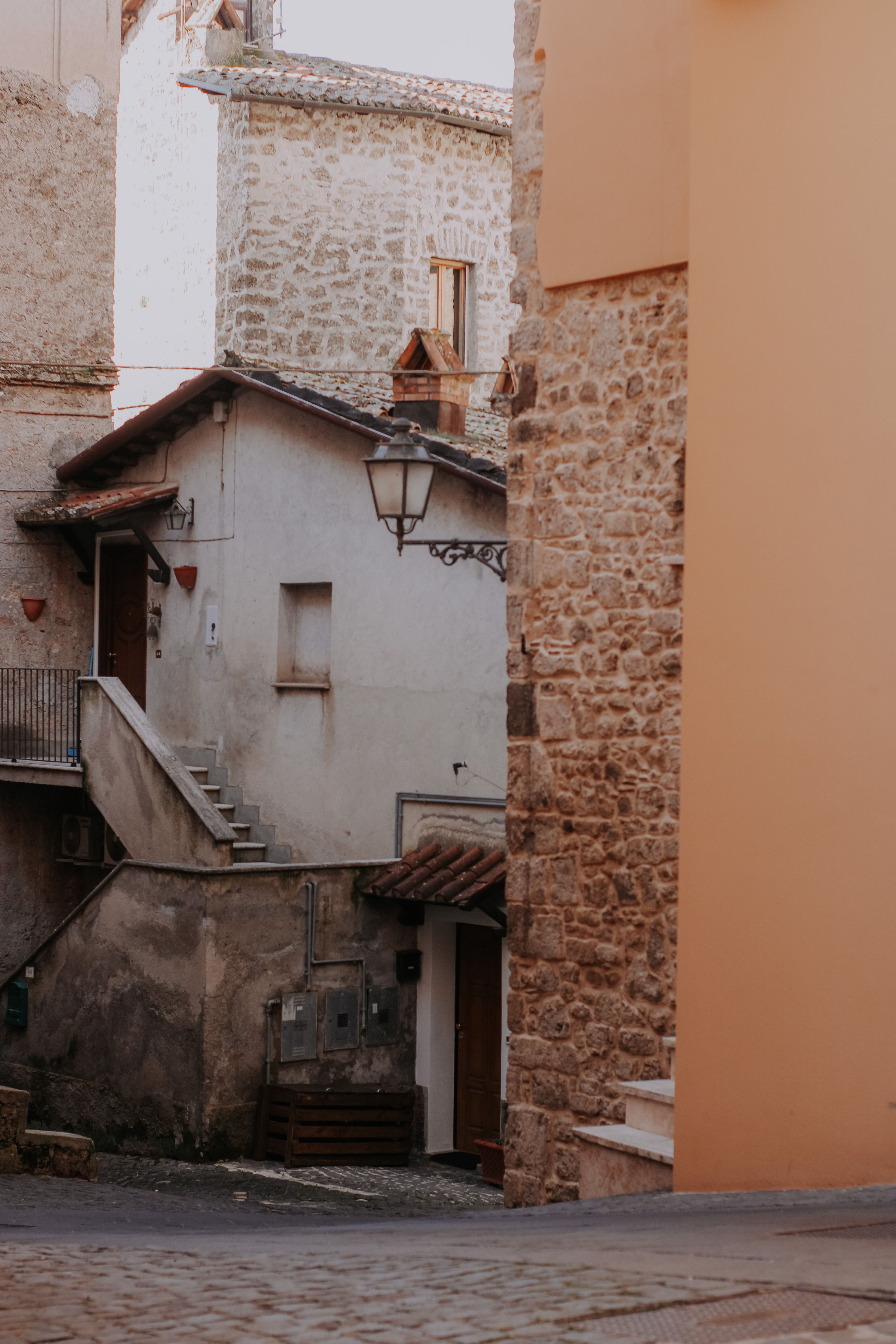 Empty, Cobblestone Street in Town · Free Stock Photo