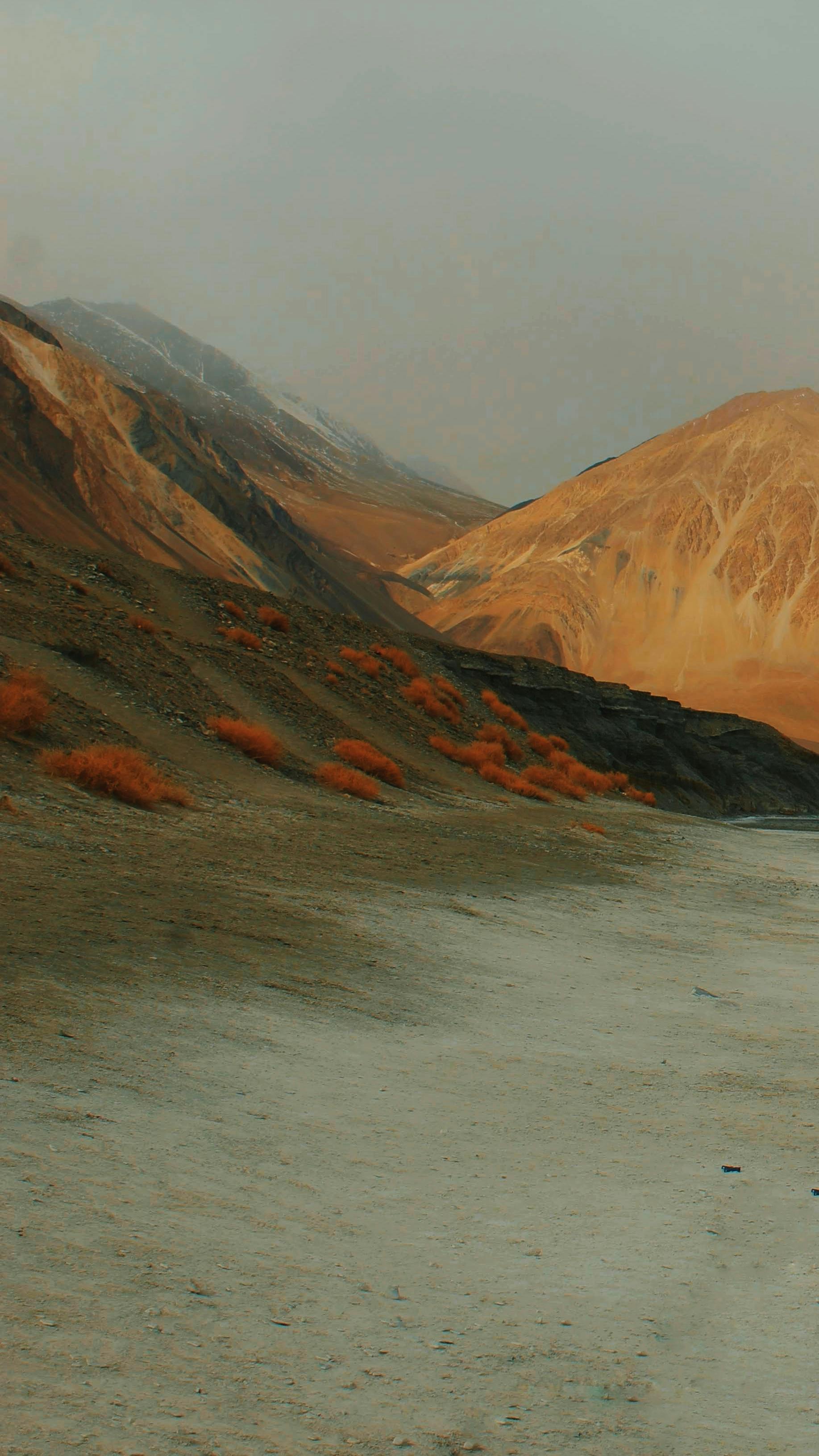 Brown Rock Mountains Under the Thick Fog · Free Stock Photo