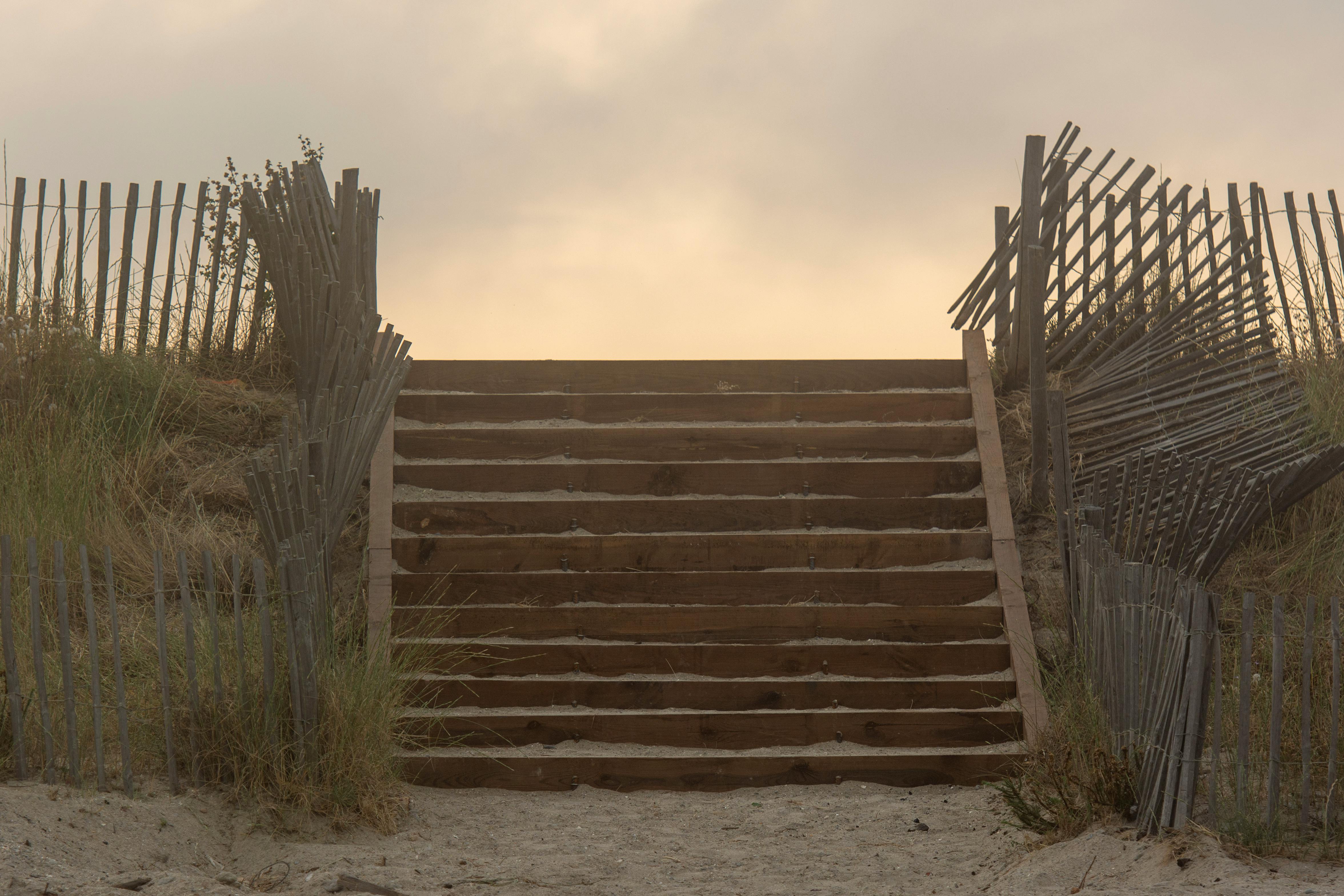 Wooden Steps on the Beach · Free Stock Photo