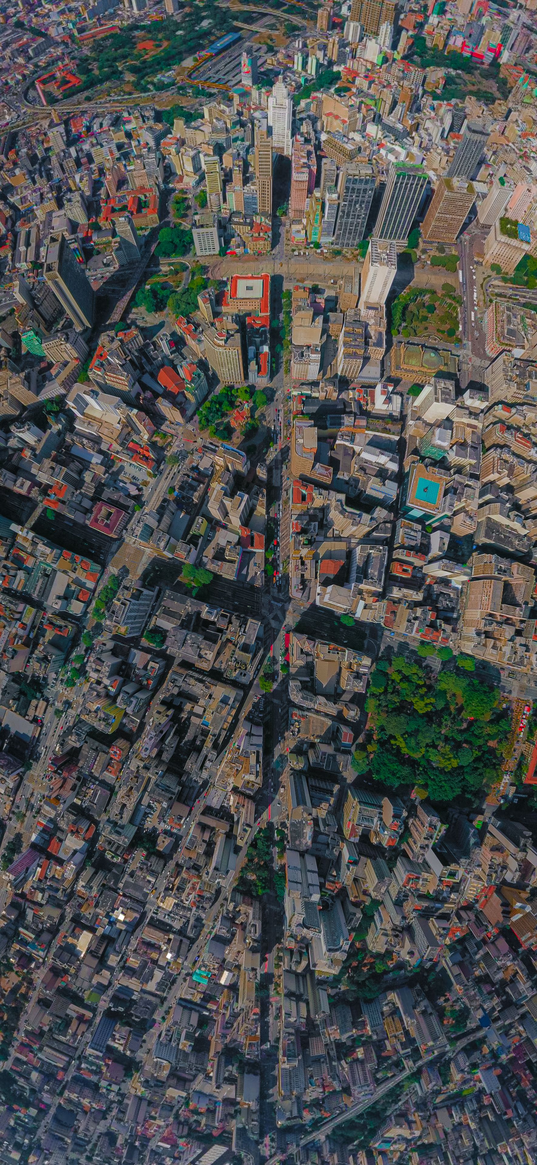 Aerial View of Roads and Buildings in City · Free Stock Photo