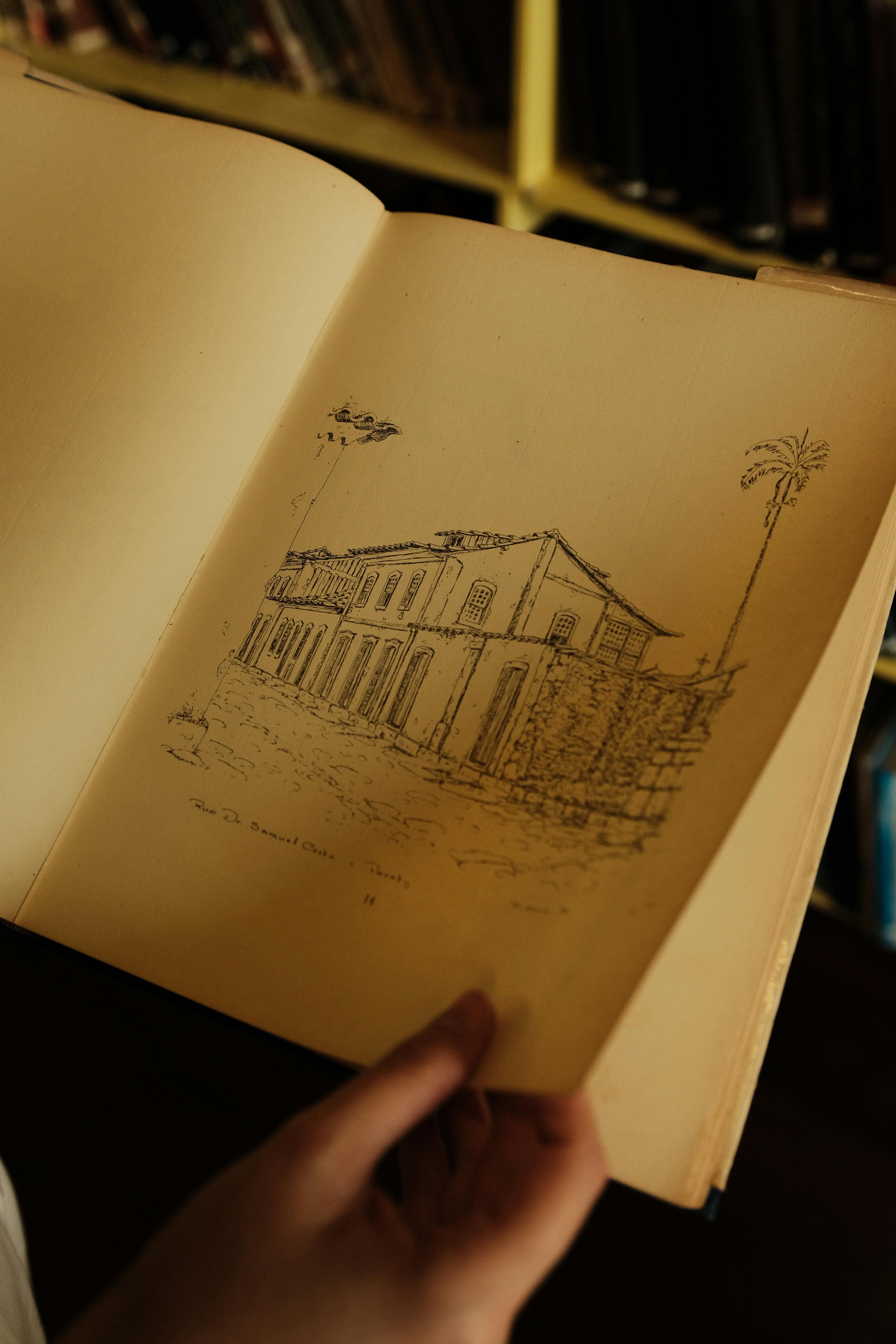 Library Drawing Photos, Download The BEST Free Library Drawing Stock ...