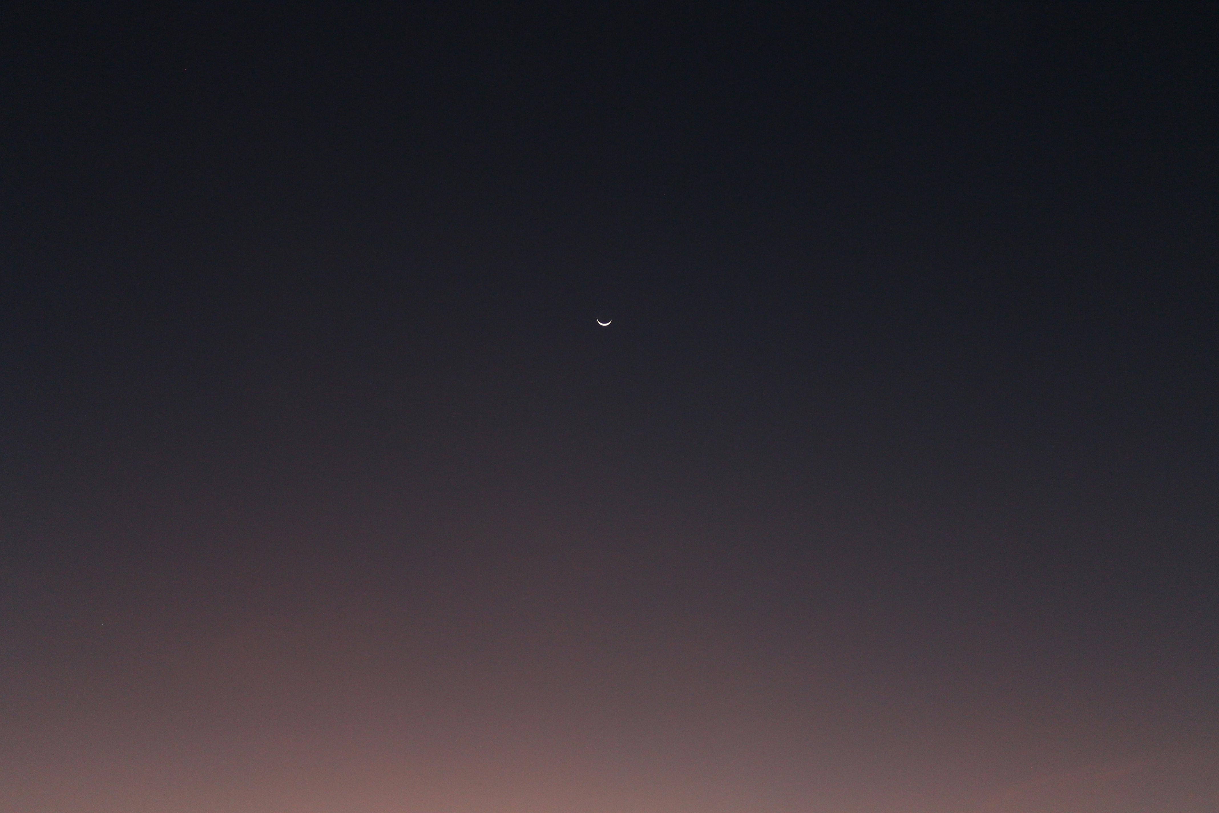 Photo of Crescent Moon during Nighttime · Free Stock Photo