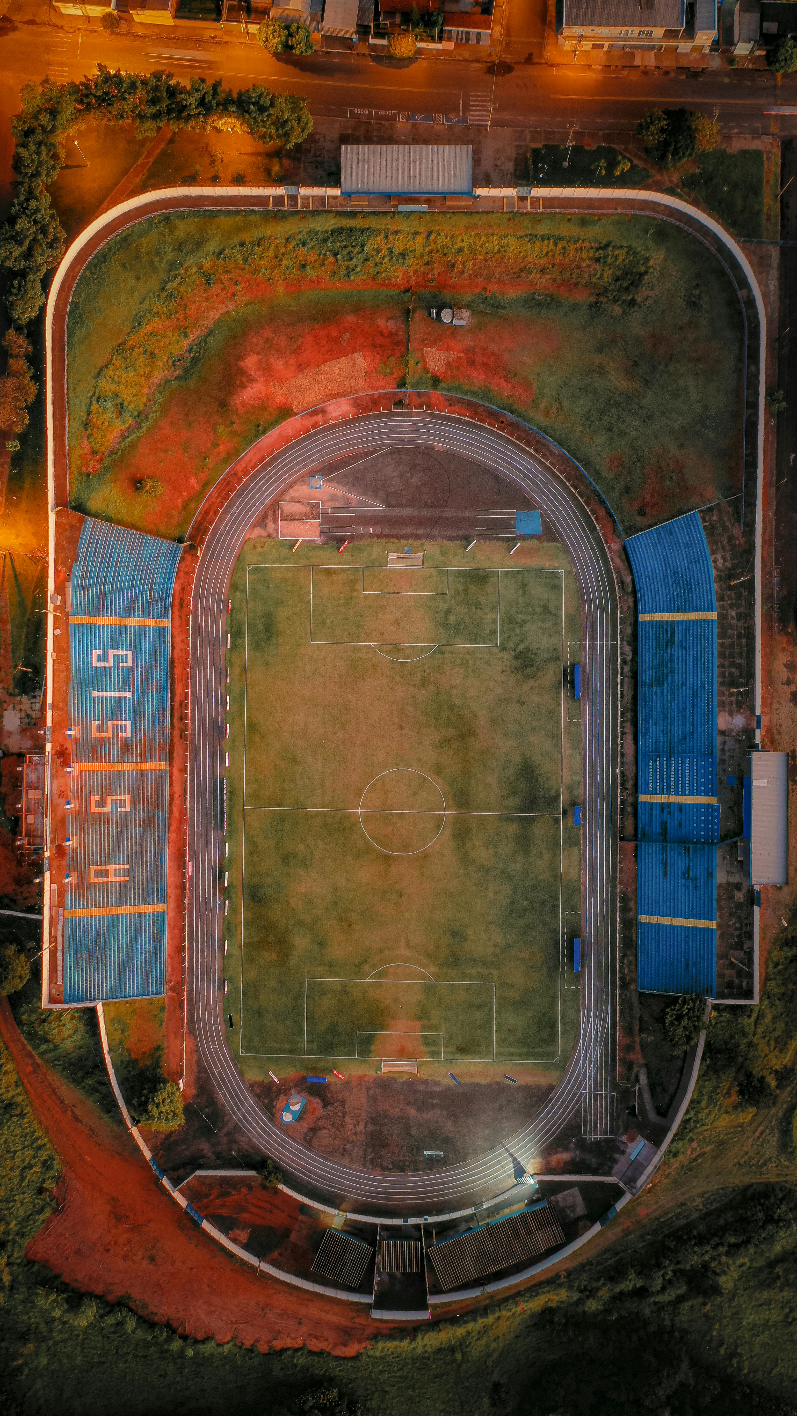 Top View of a Football Pitch · Free Stock Photo