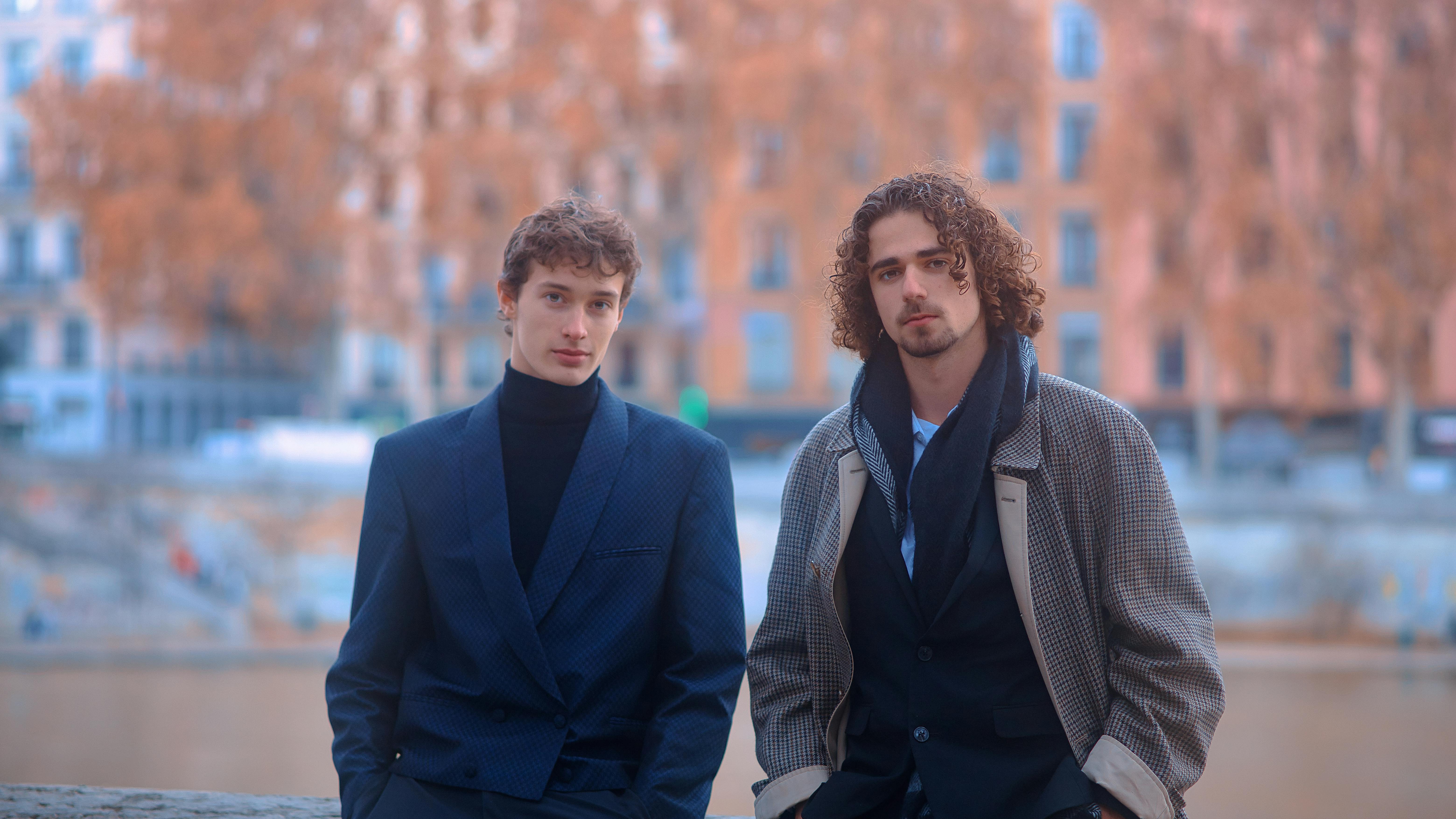 Two Young Elegant Men Standing Outside · Free Stock Photo