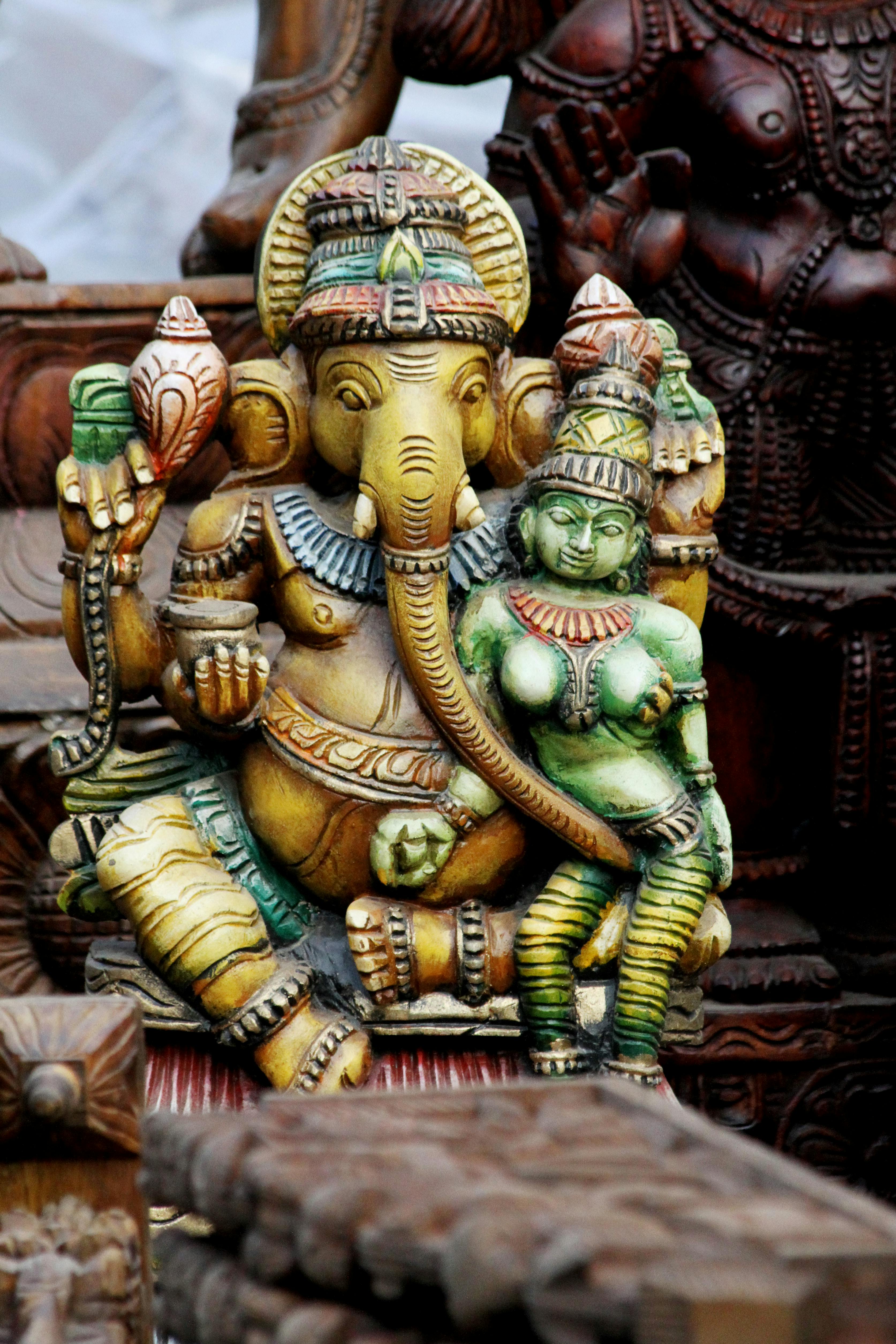 Statue of Eastern God in Park · Free Stock Photo