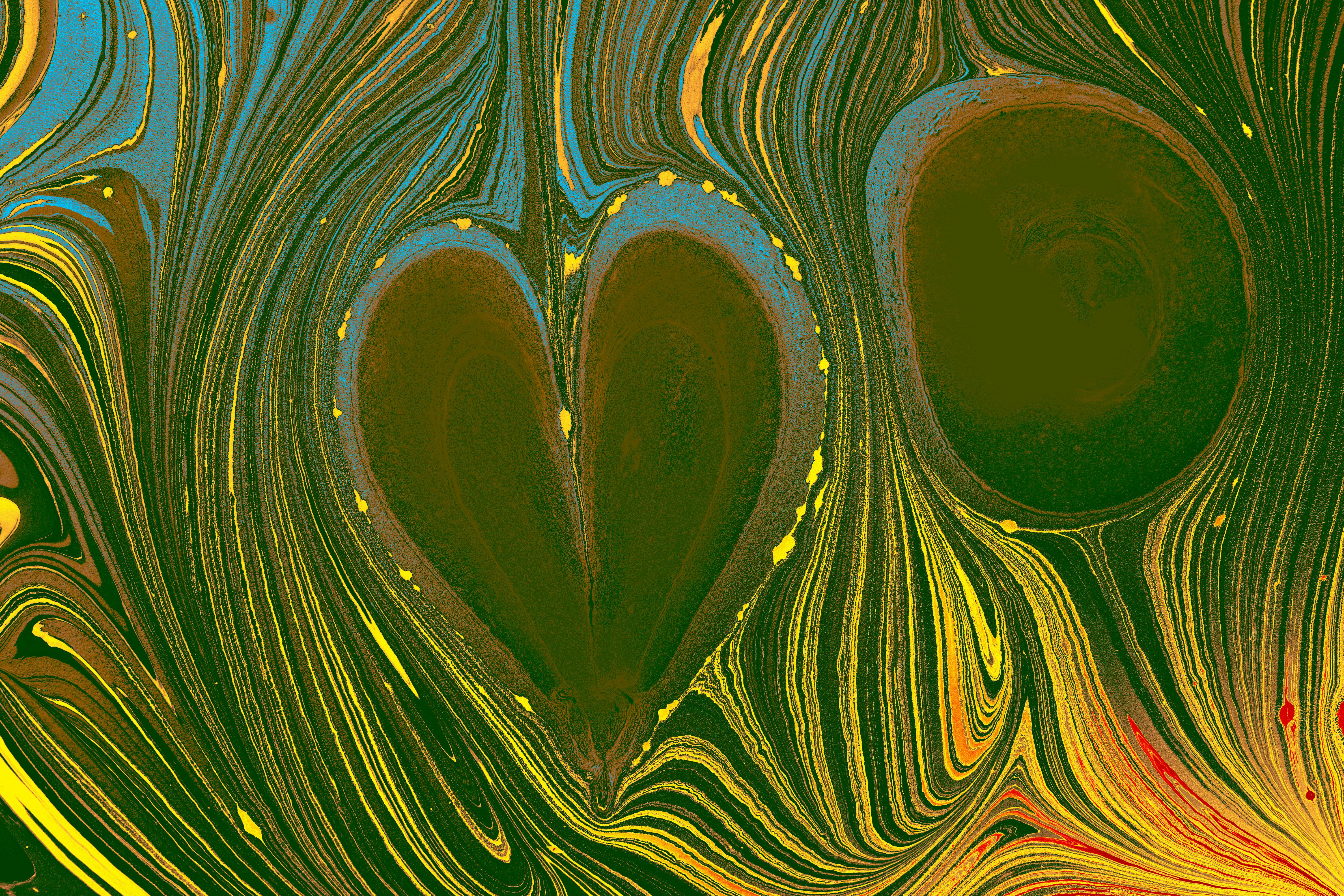Acrylic Abstract Art with Heart · Free Stock Photo