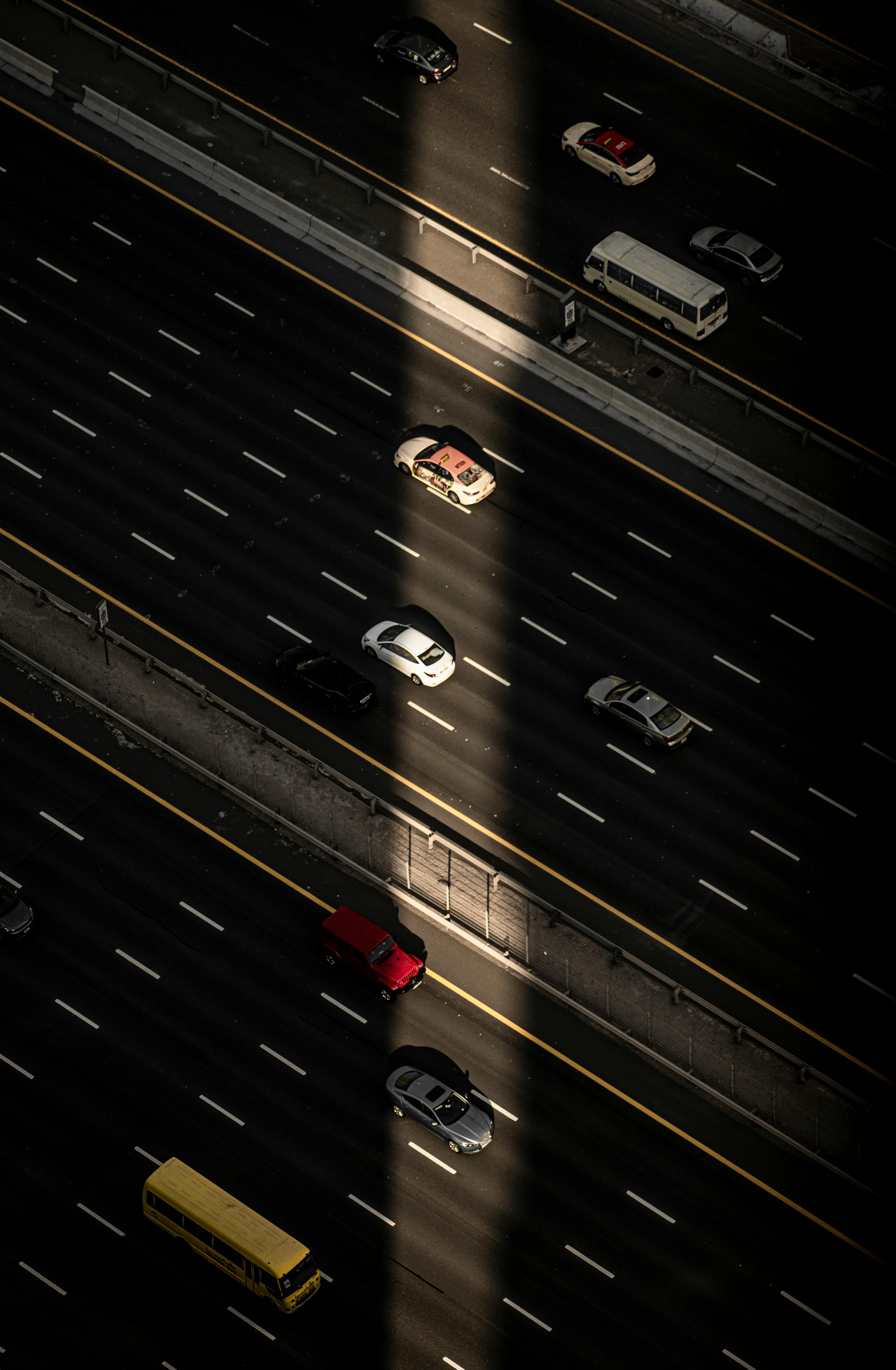 Cars Driving on Highway · Free Stock Photo