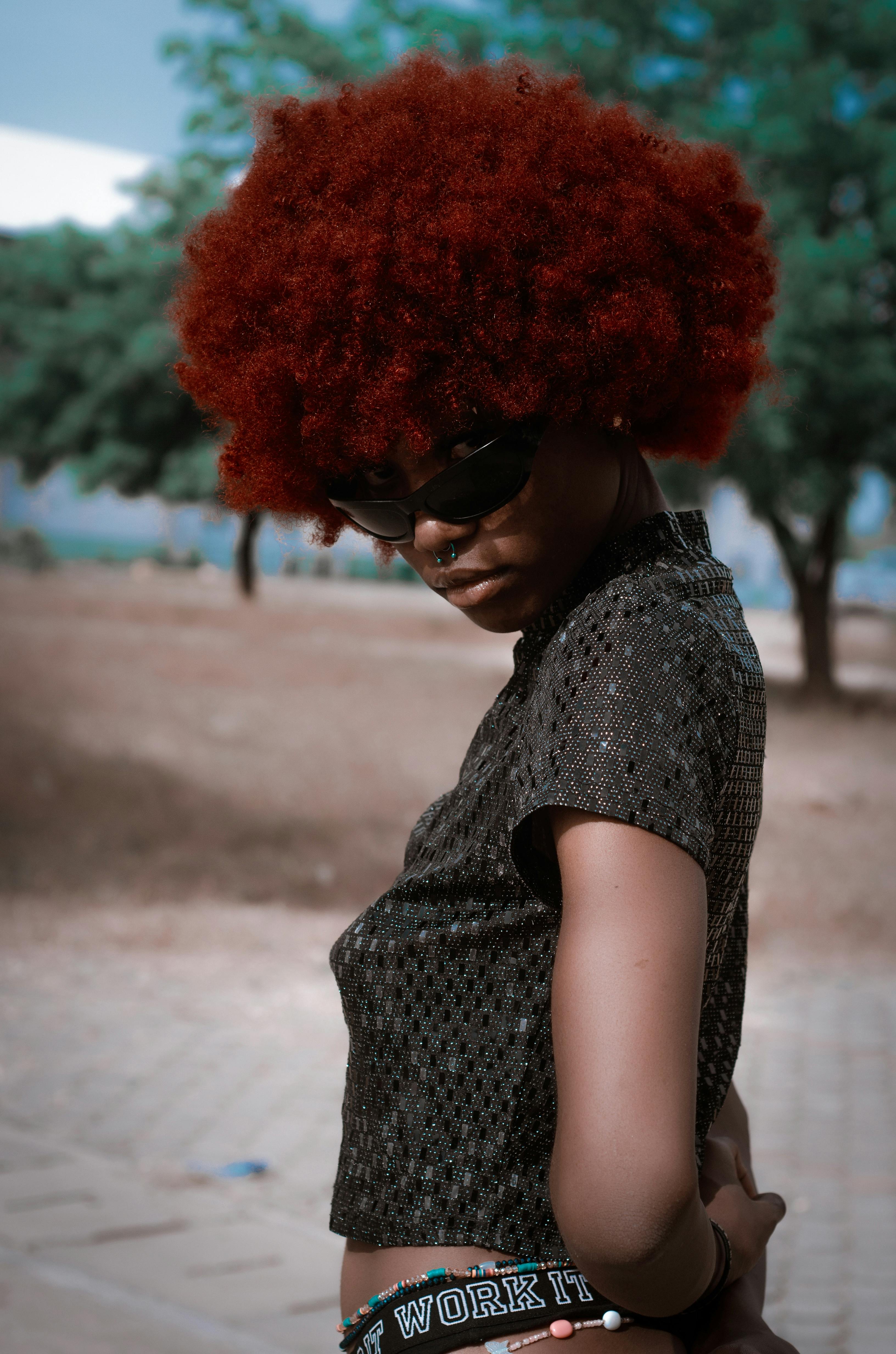 Portrait of Woman with Afro · Free Stock Photo
