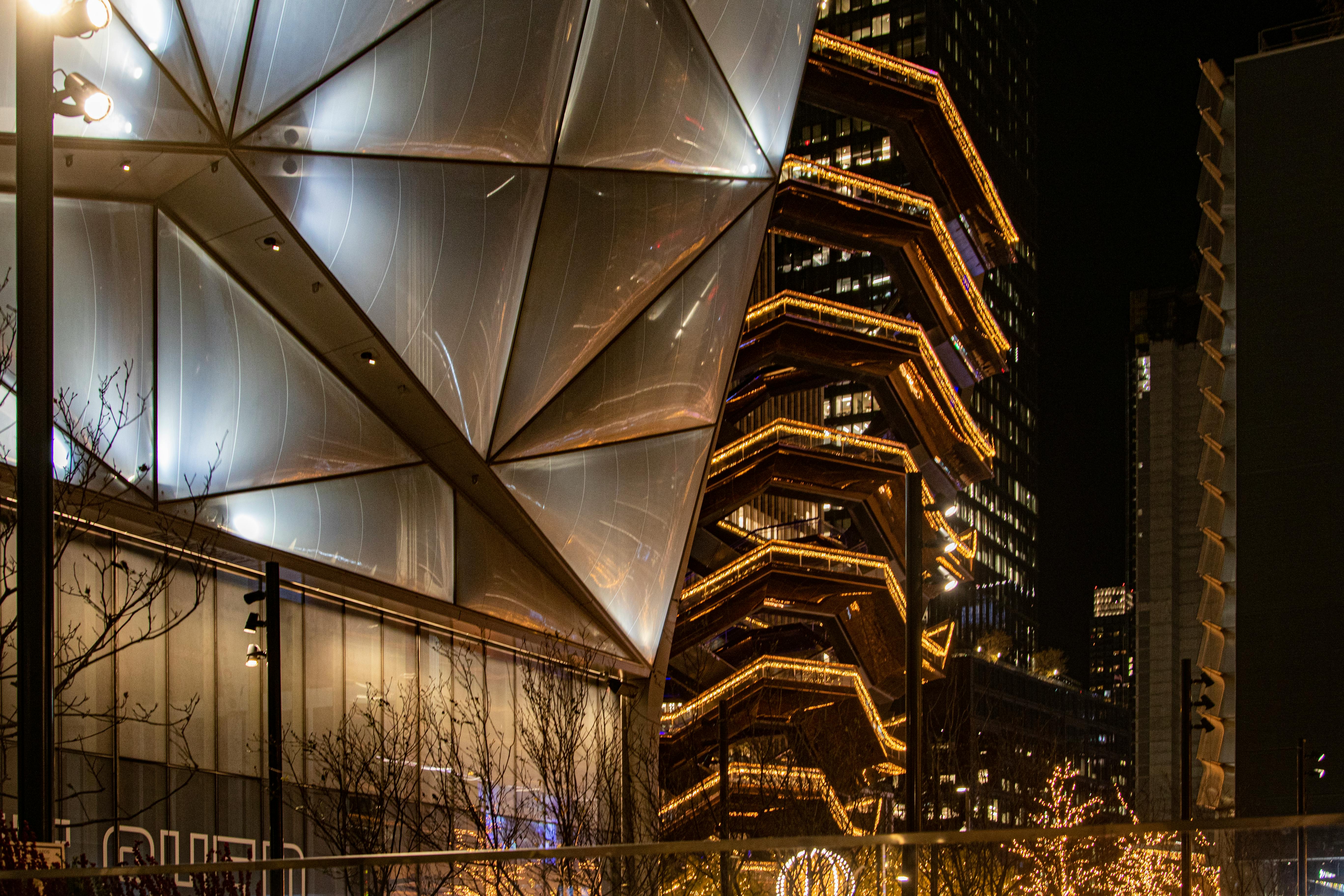 Lighted High Rise Buildings · Free Stock Photo