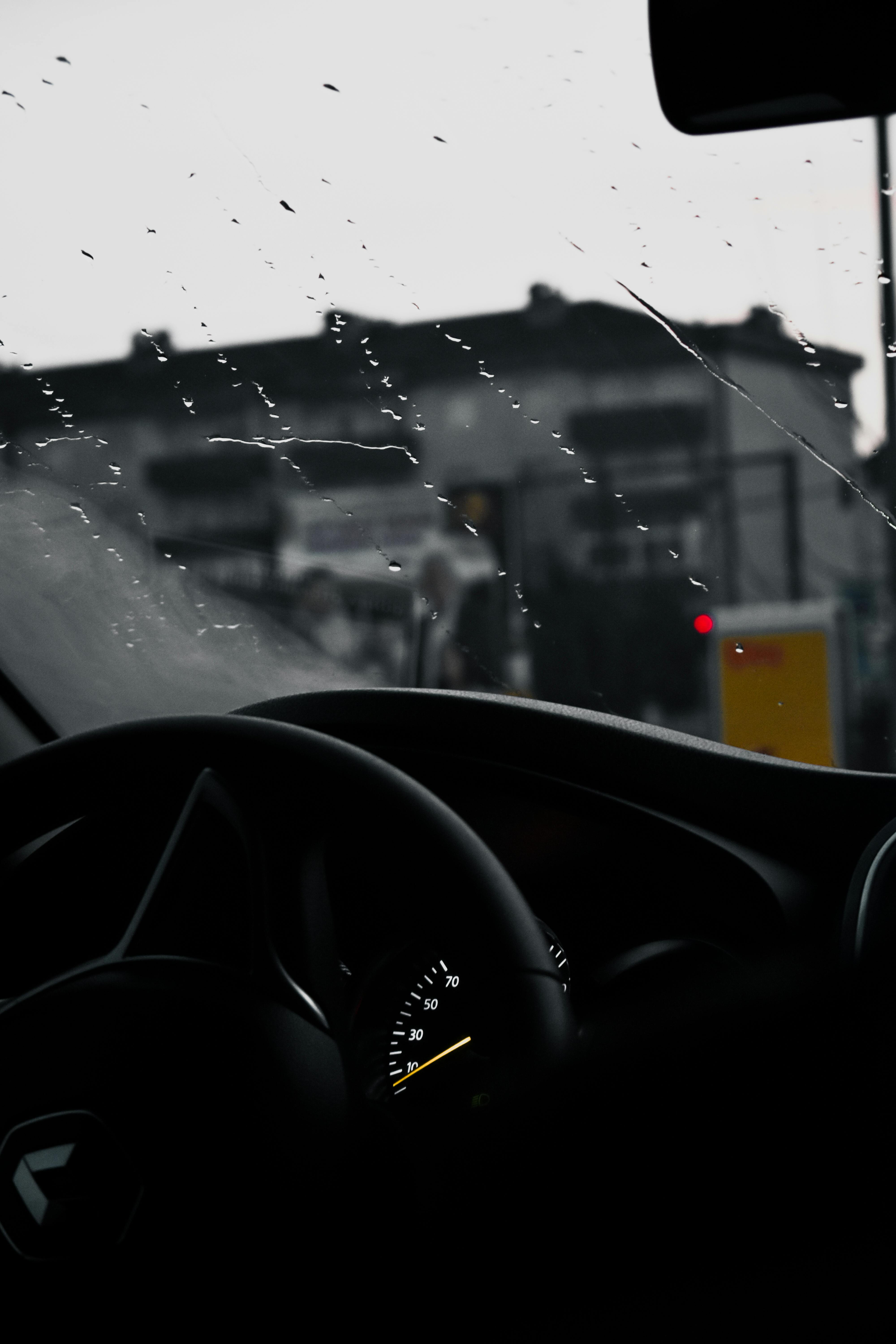 Close-up of a Smashed Bus Windshield · Free Stock Photo