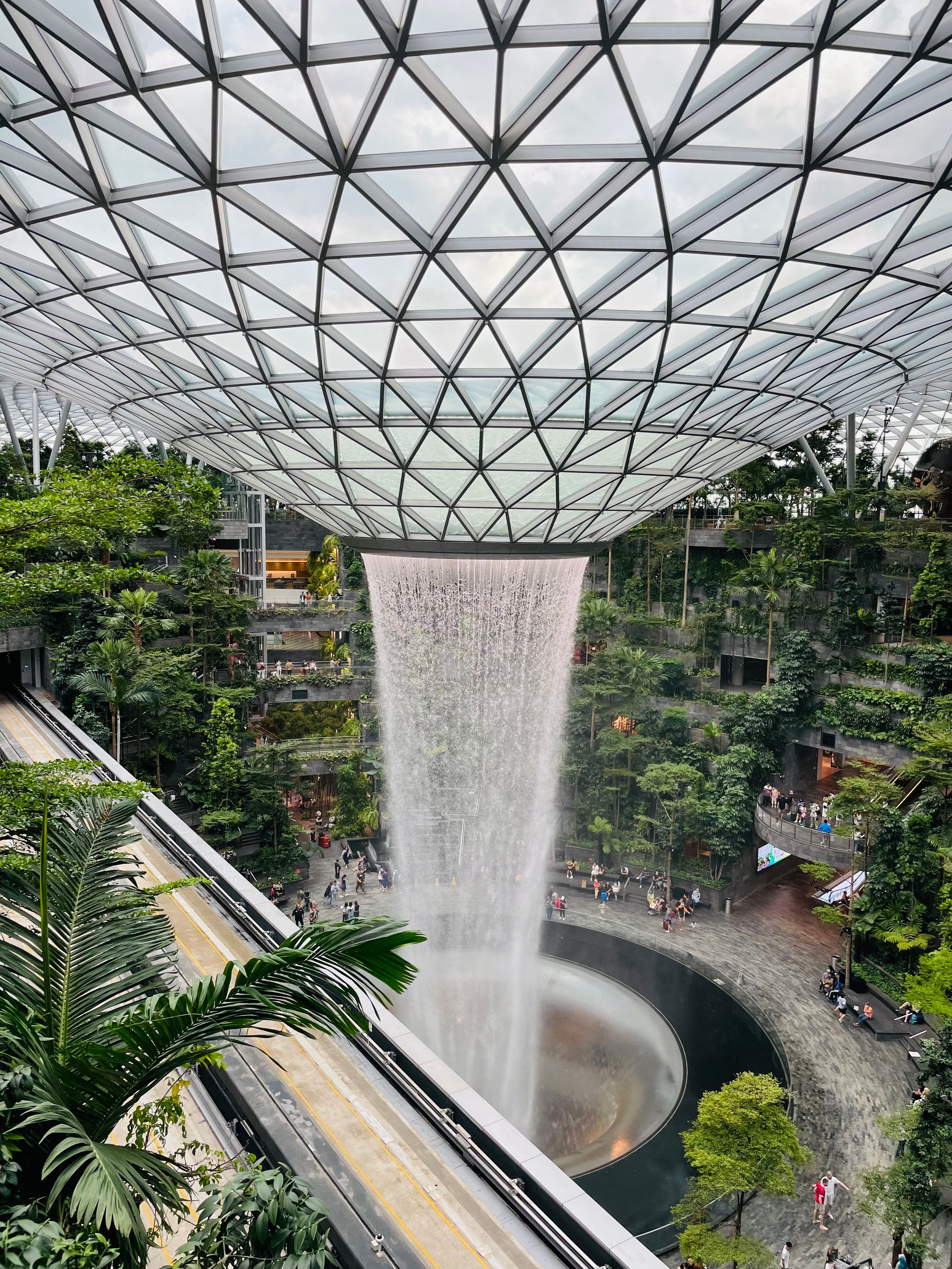 Water Falling From Glass Ceiling · Free Stock Photo
