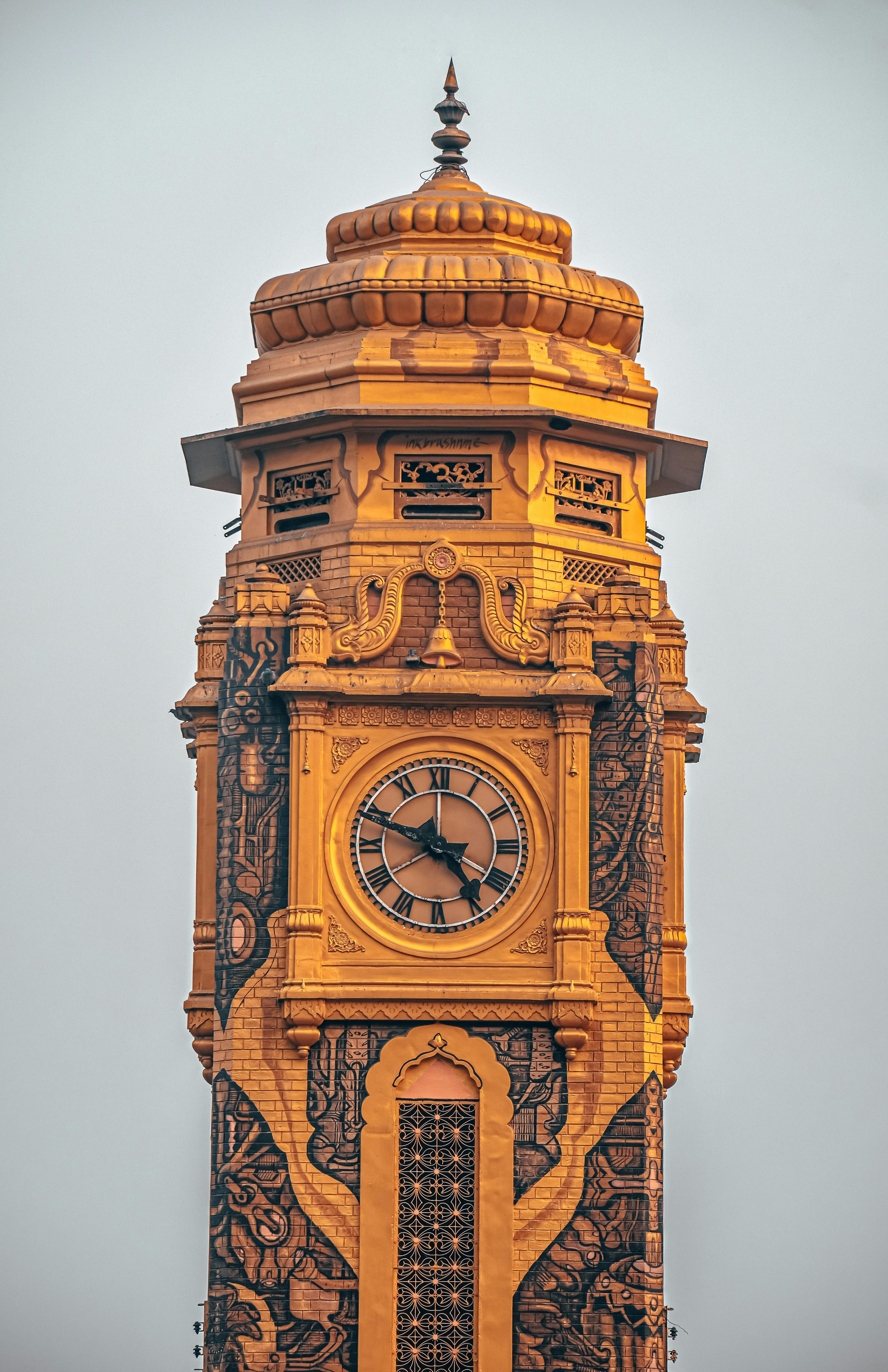 Golden Clock Tower in India · Free Stock Photo