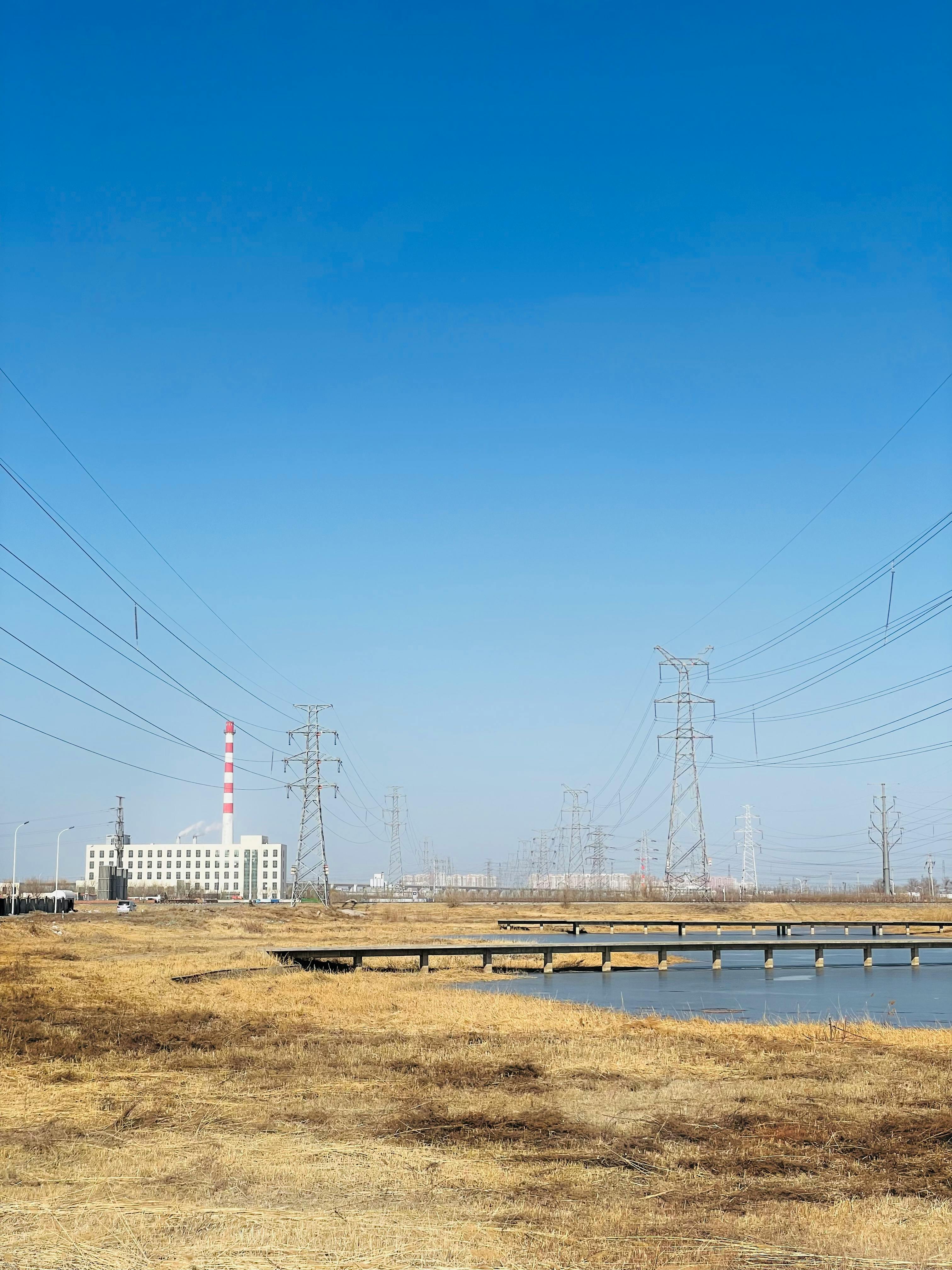 Photo of a Power Station Chimneys · Free Stock Photo