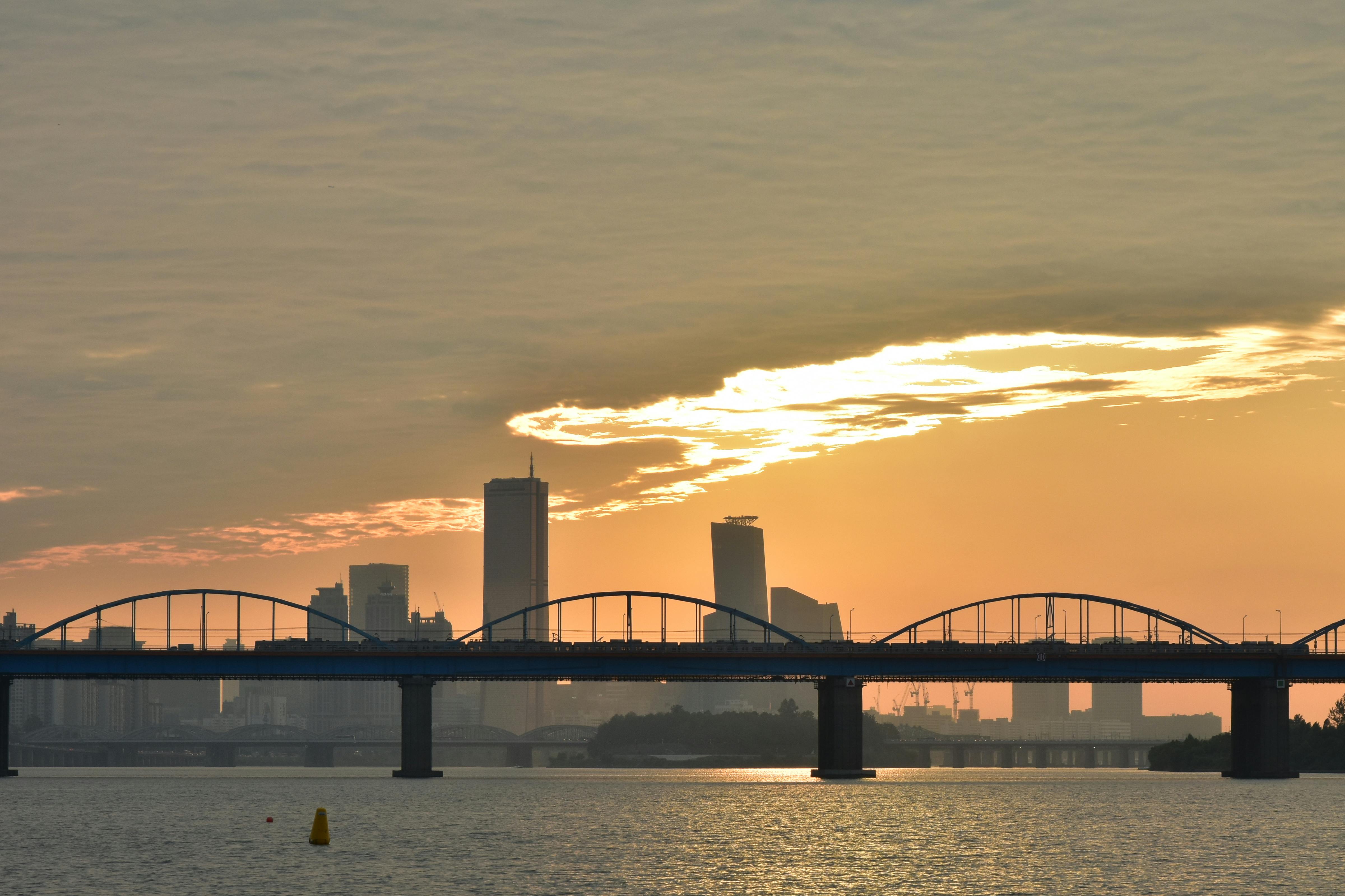 Sunset over Bridge in City · Free Stock Photo