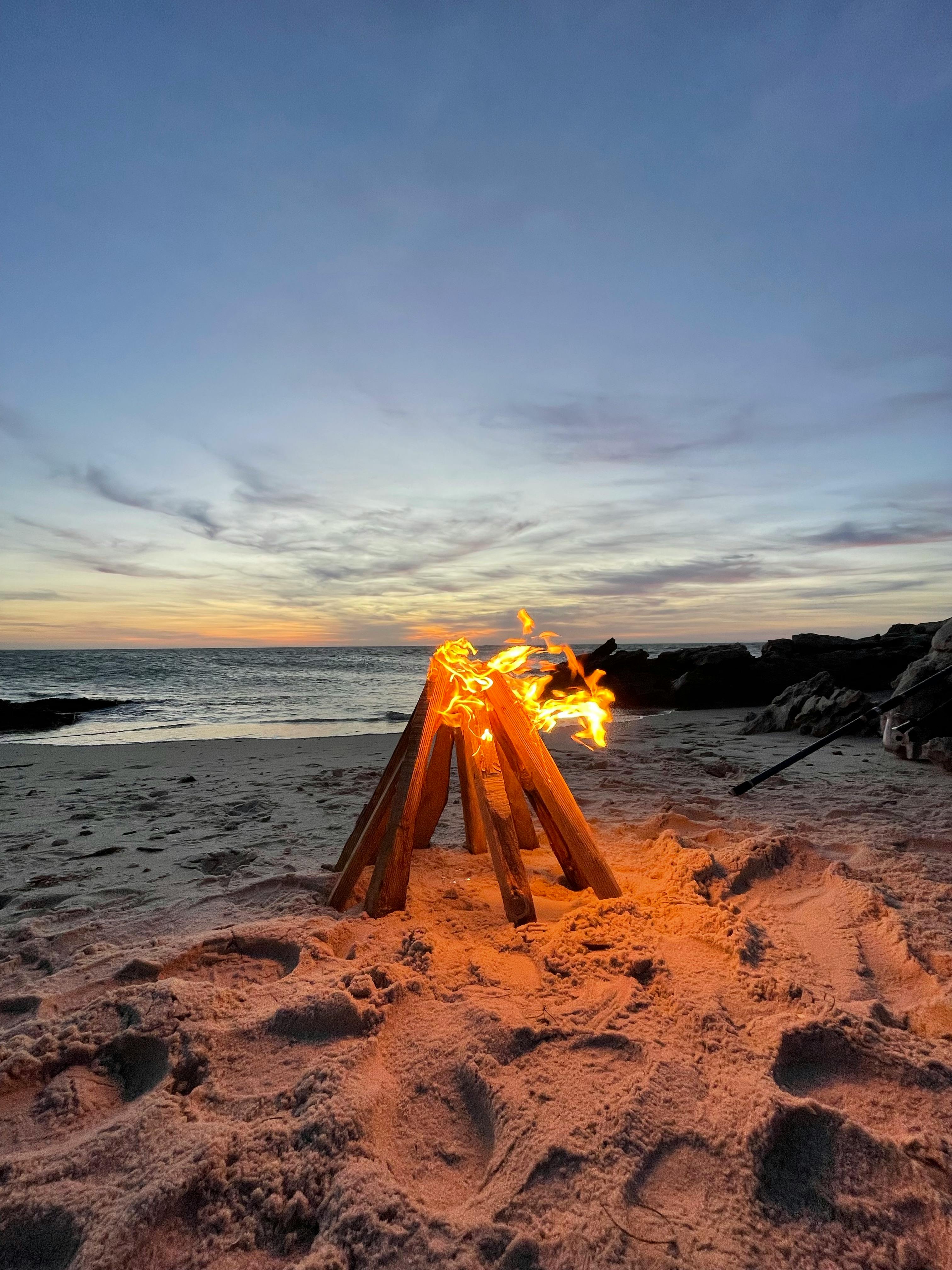 A Bonfire on the Beach · Free Stock Photo