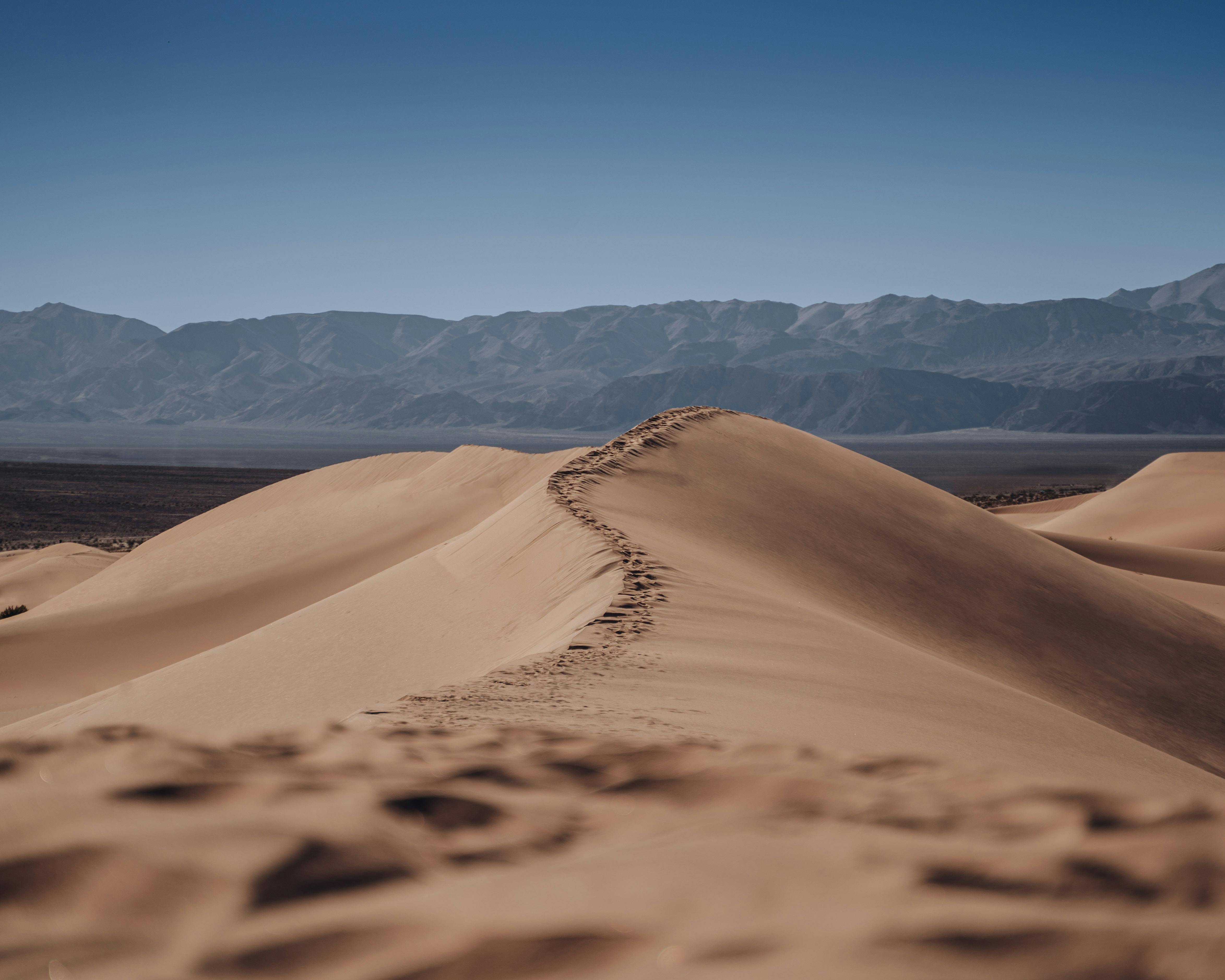 Scenic View of Sand Dunes in a Dessert · Free Stock Photo