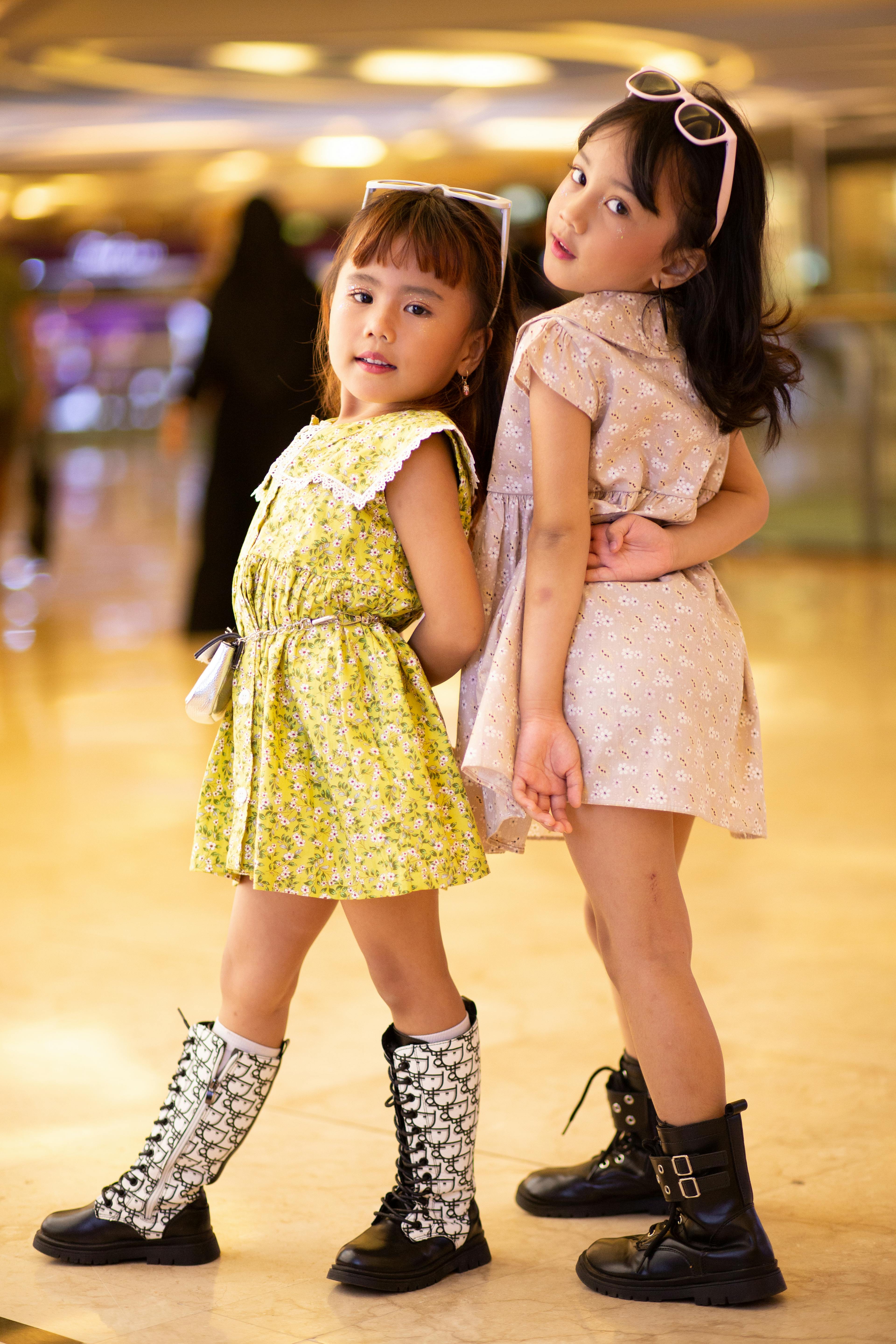 Photo of Kids in Dresses Posing · Free Stock Photo