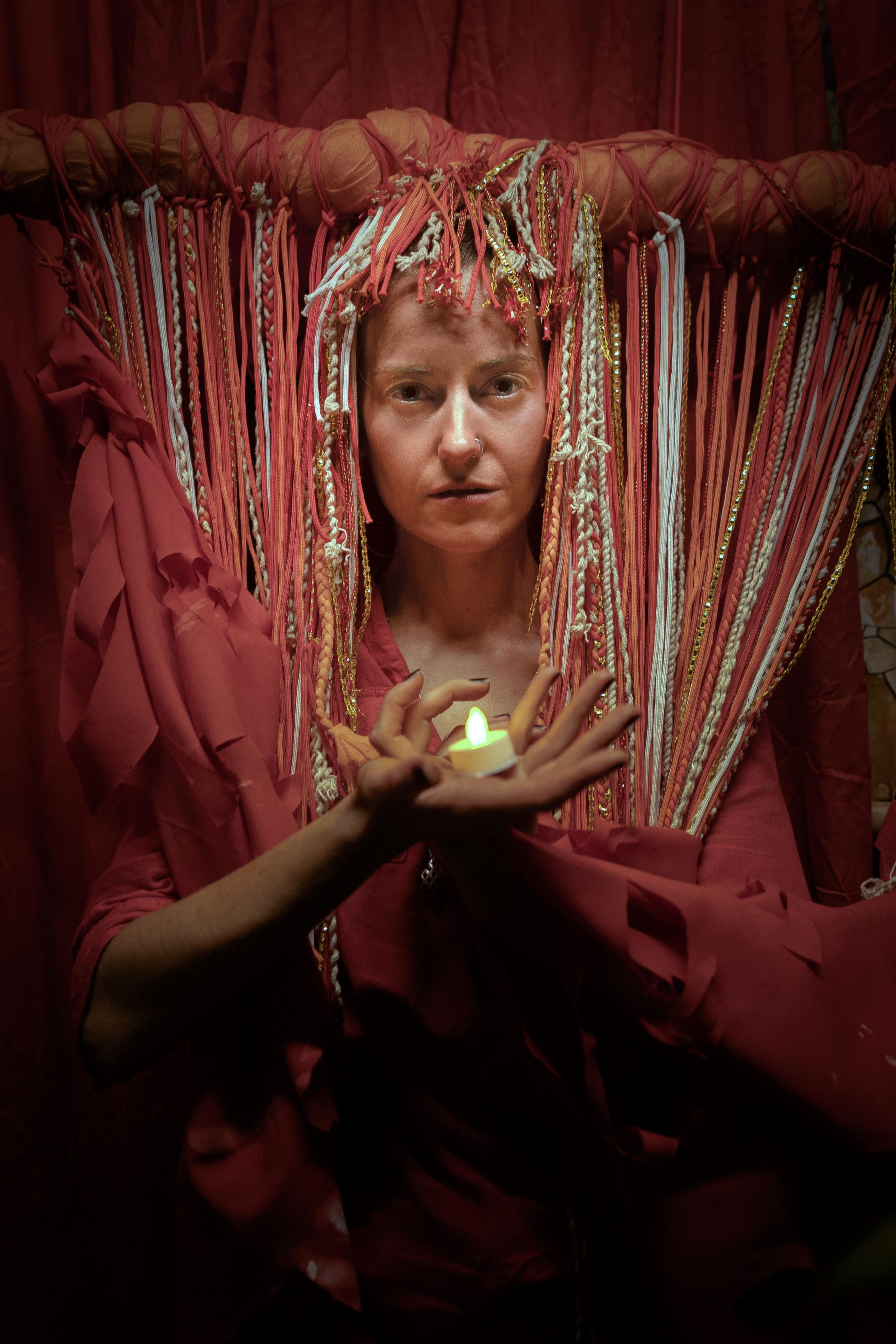 Woman Posing in Traditional Clothing and with Wax Candles · Free Stock ...
