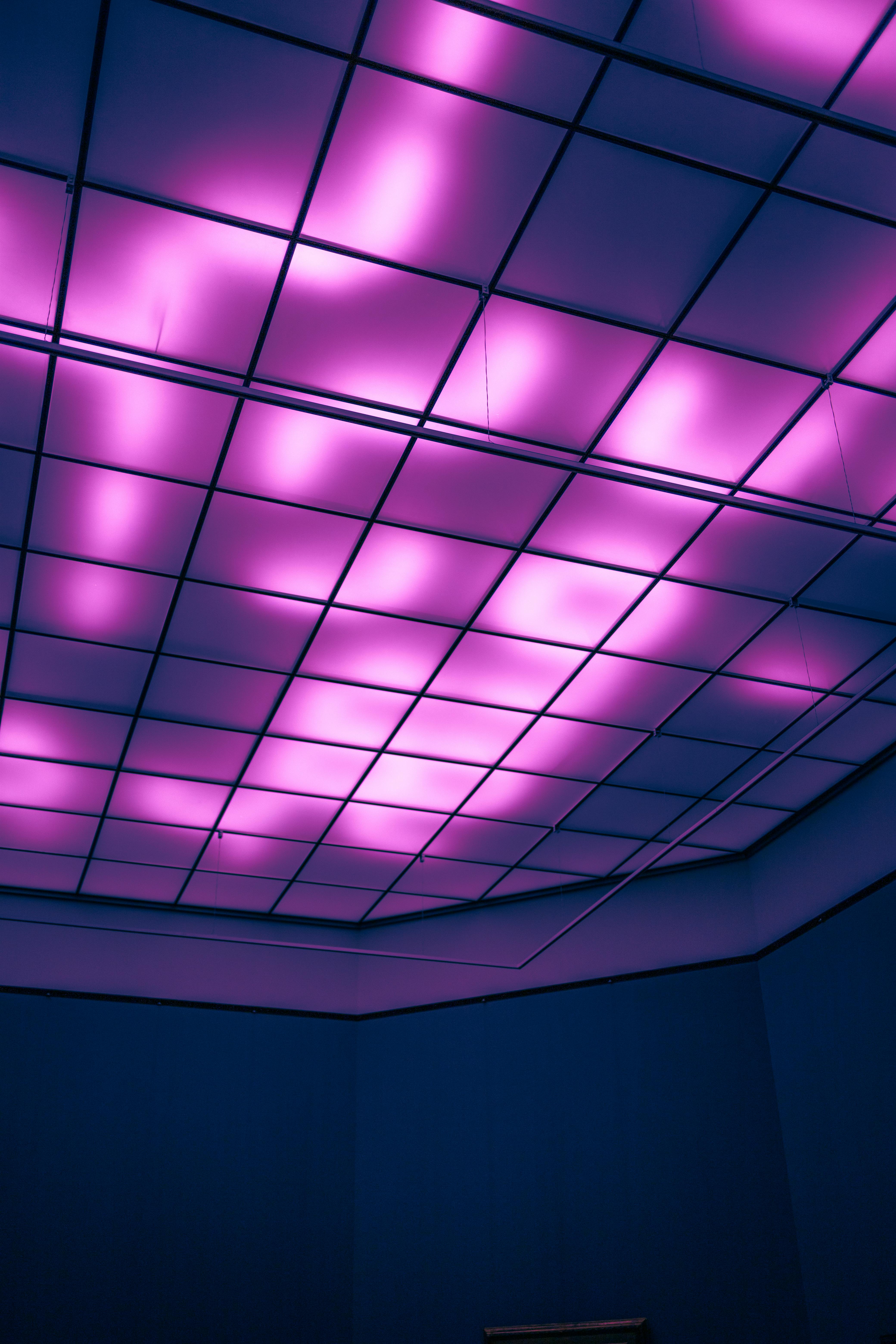 Free Abstract image featuring a modern ceiling with vibrant pink ...
