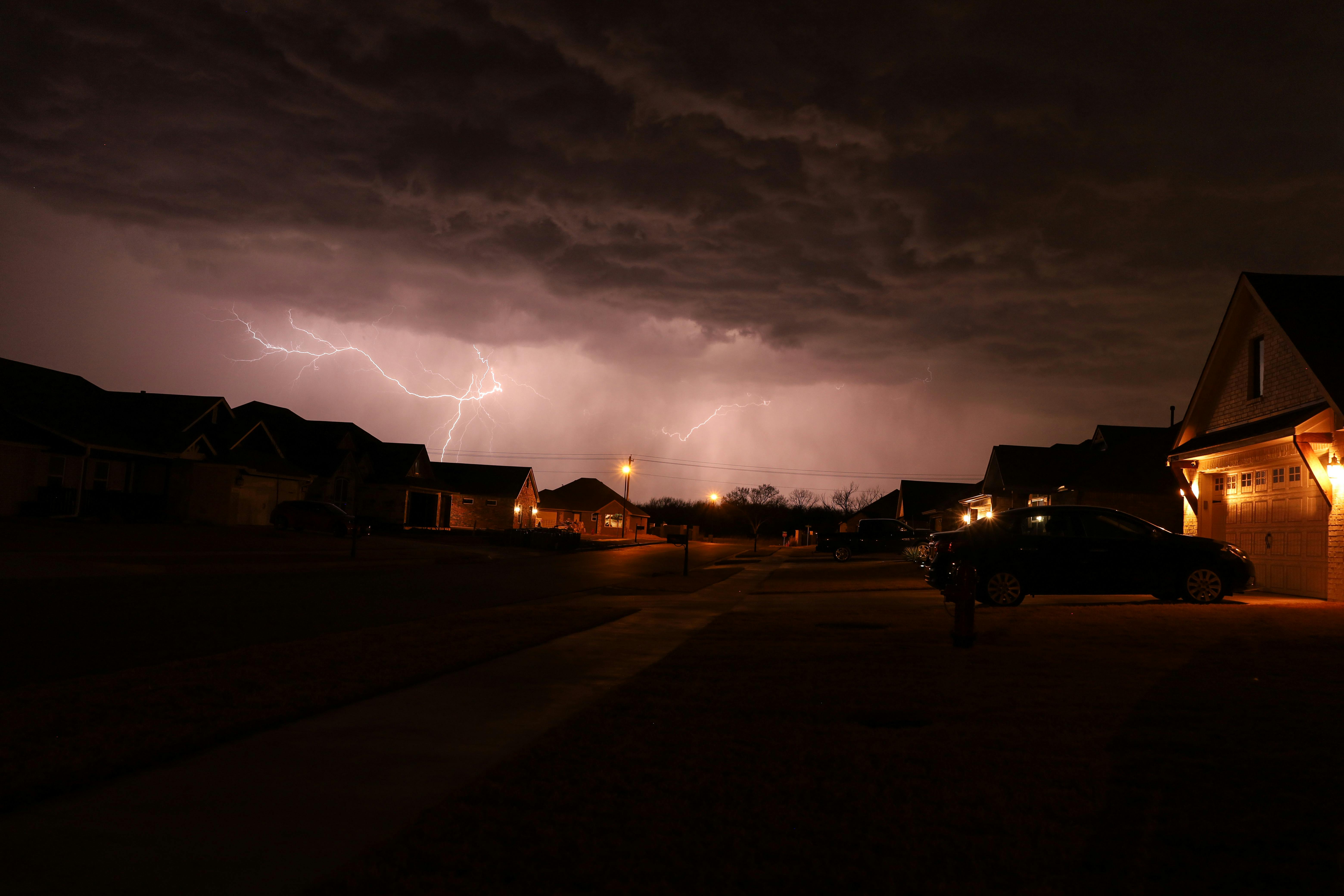 Thunderstorm over Houses in Village · Free Stock Photo