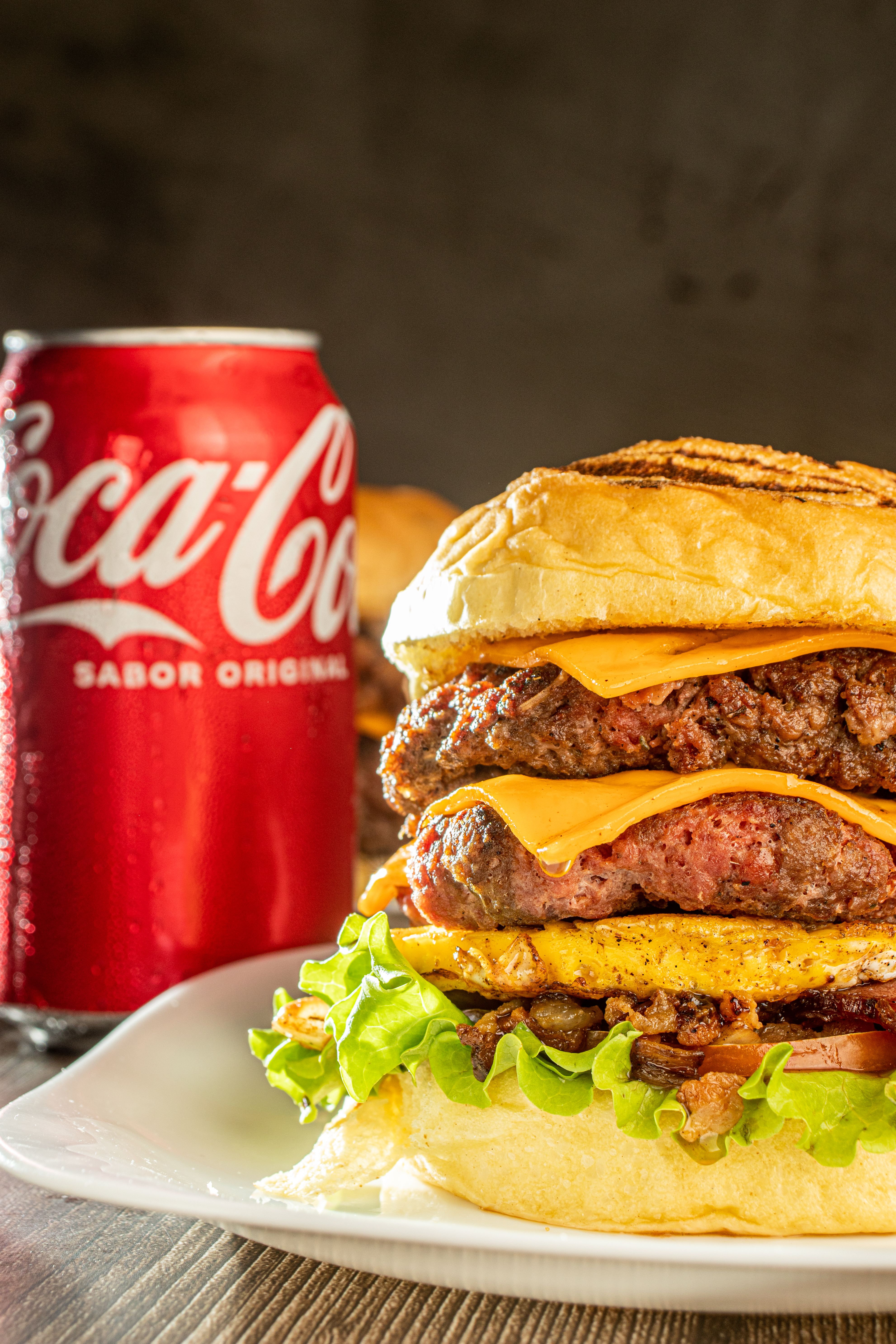 Cheeseburger and Coca Cola · Free Stock Photo