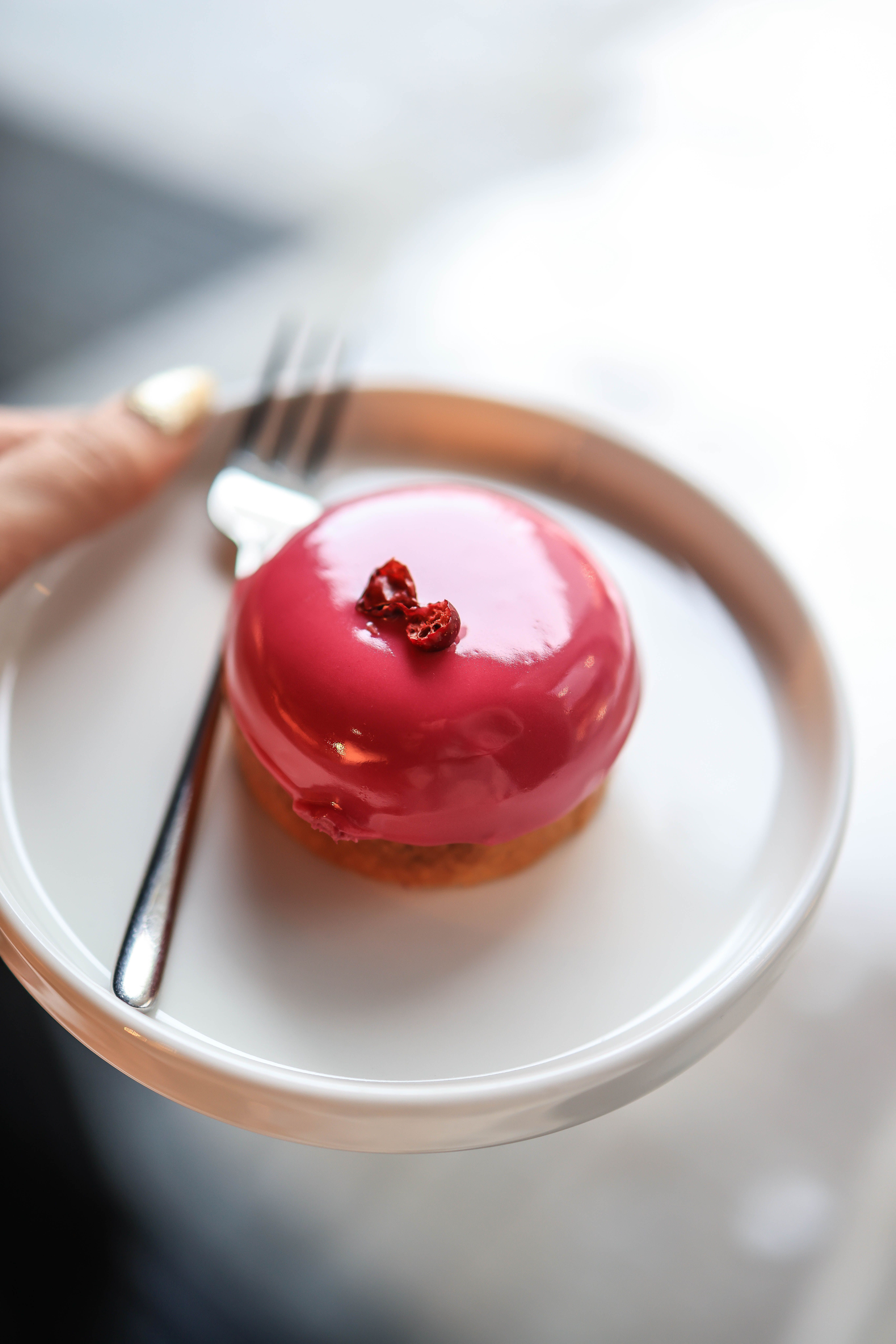 Sweet Red Creamy Cupcake on Pink Background · Free Stock Photo