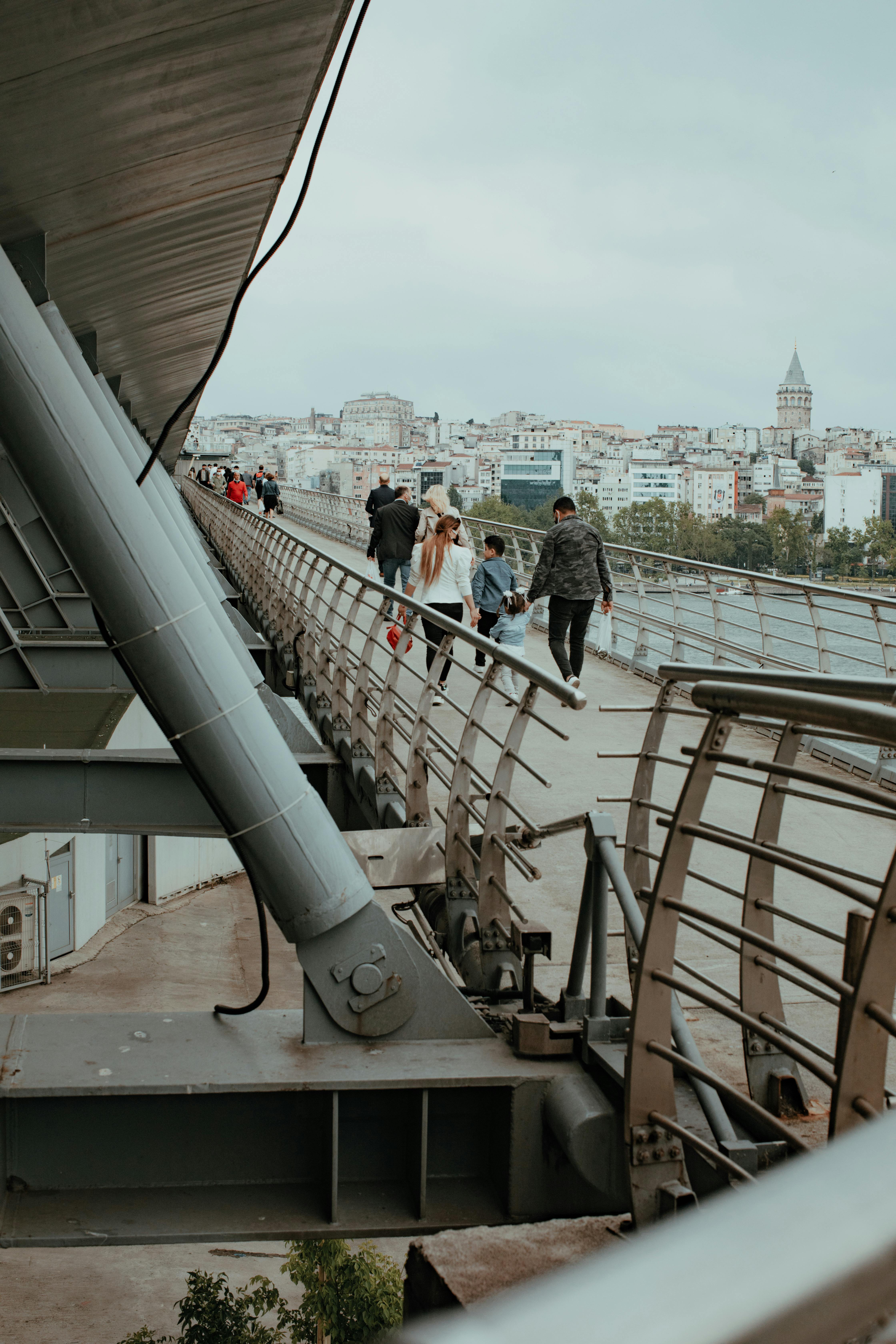 Pedestrian on Bridge in Istanbul · Free Stock Photo