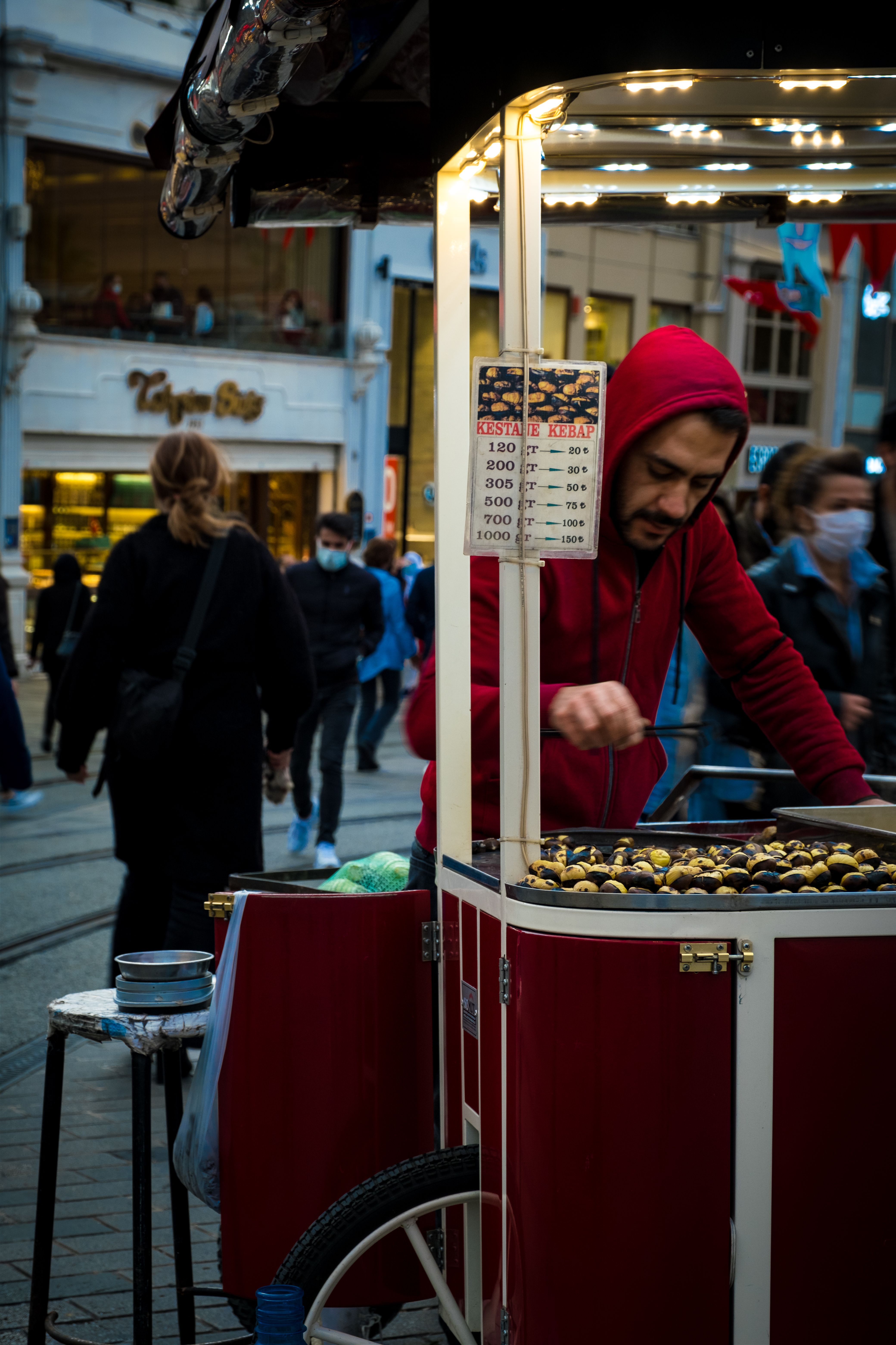 Men Standing at the Urban Food Cart at Night · Free Stock Photo